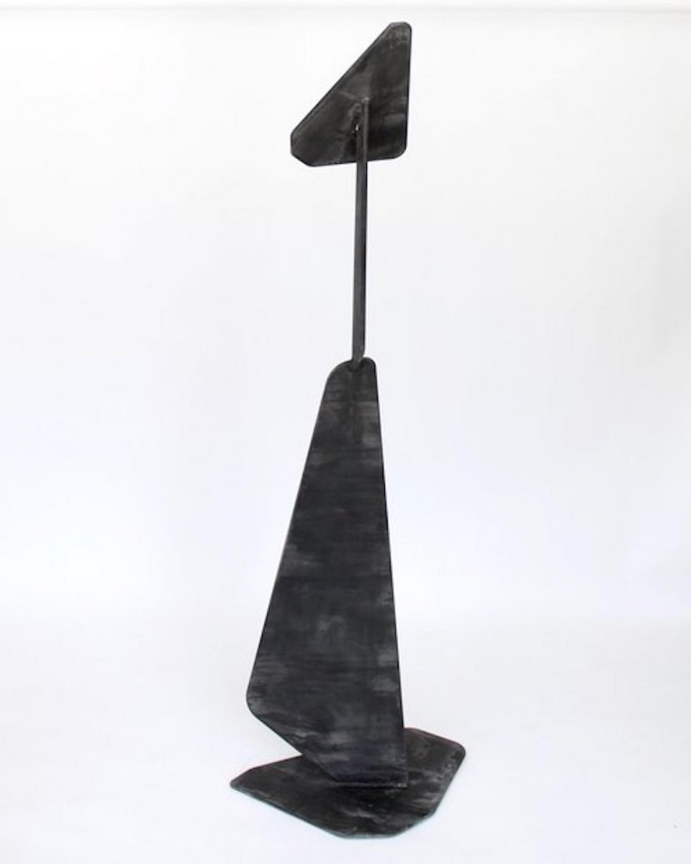 ELLIOT BERGMAN - ELLIOT BERGMAN PATINATED ALUMINUM POLYGON SCULPTURE