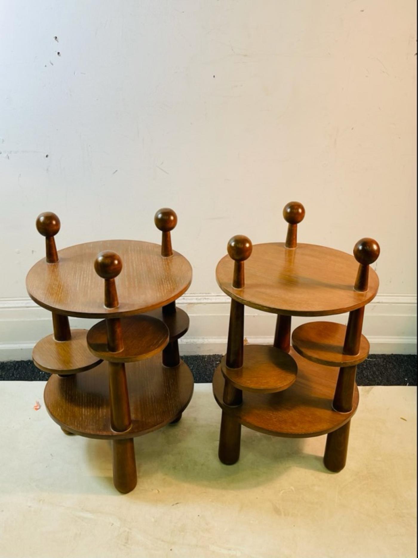 EXCEPTIONAL FRENCH MODERNIST STICK AND BALL TABLES