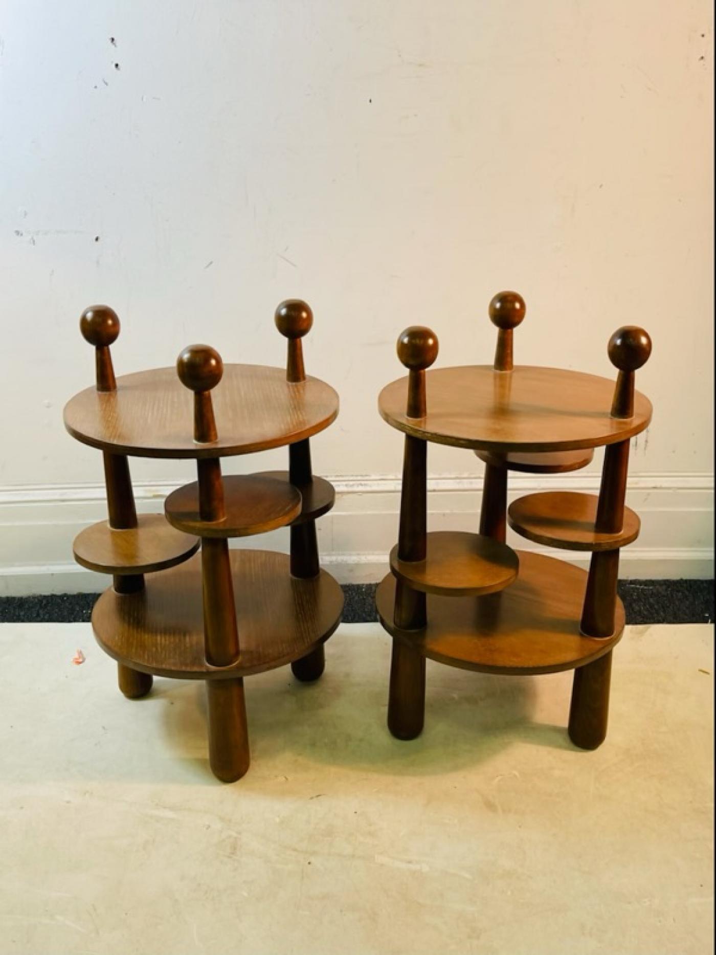 EXCEPTIONAL FRENCH MODERNIST STICK AND BALL TABLES