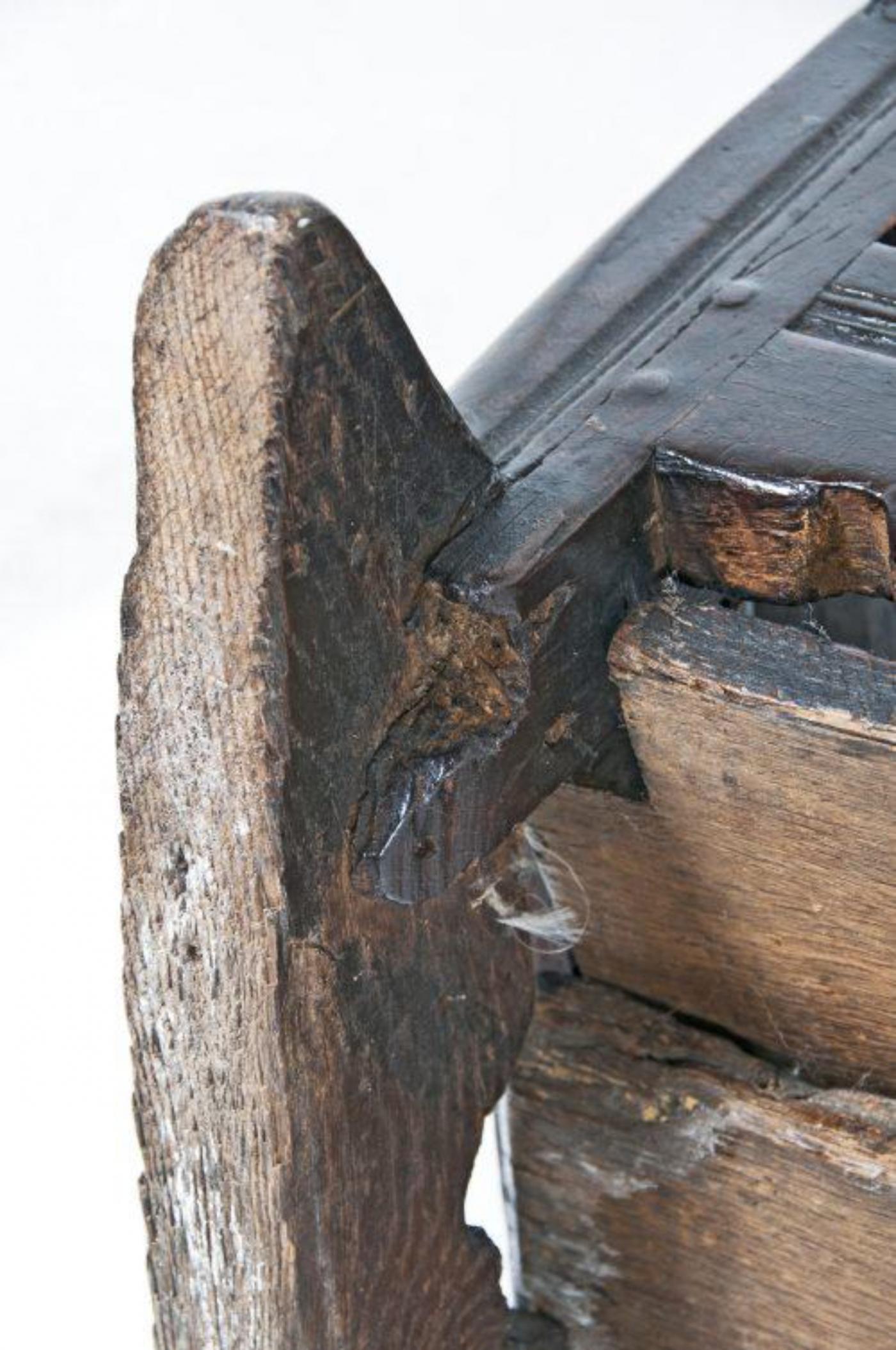 Early 18th Century Country Oak Baby Cradle