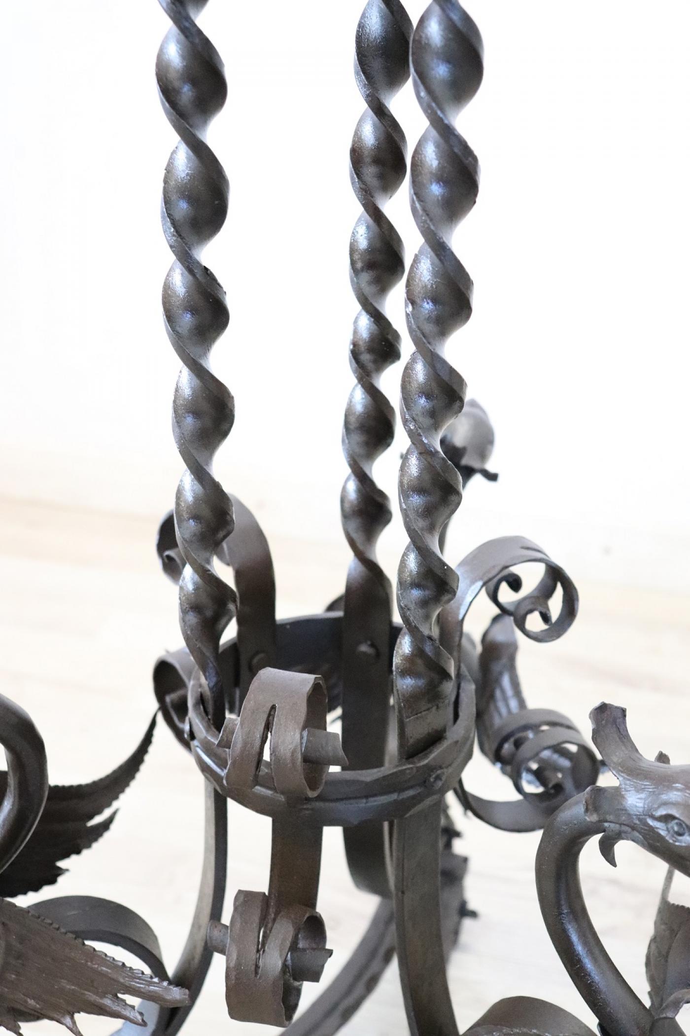 Early 20th Century Gothic Syle Wrought Iron Pedestal