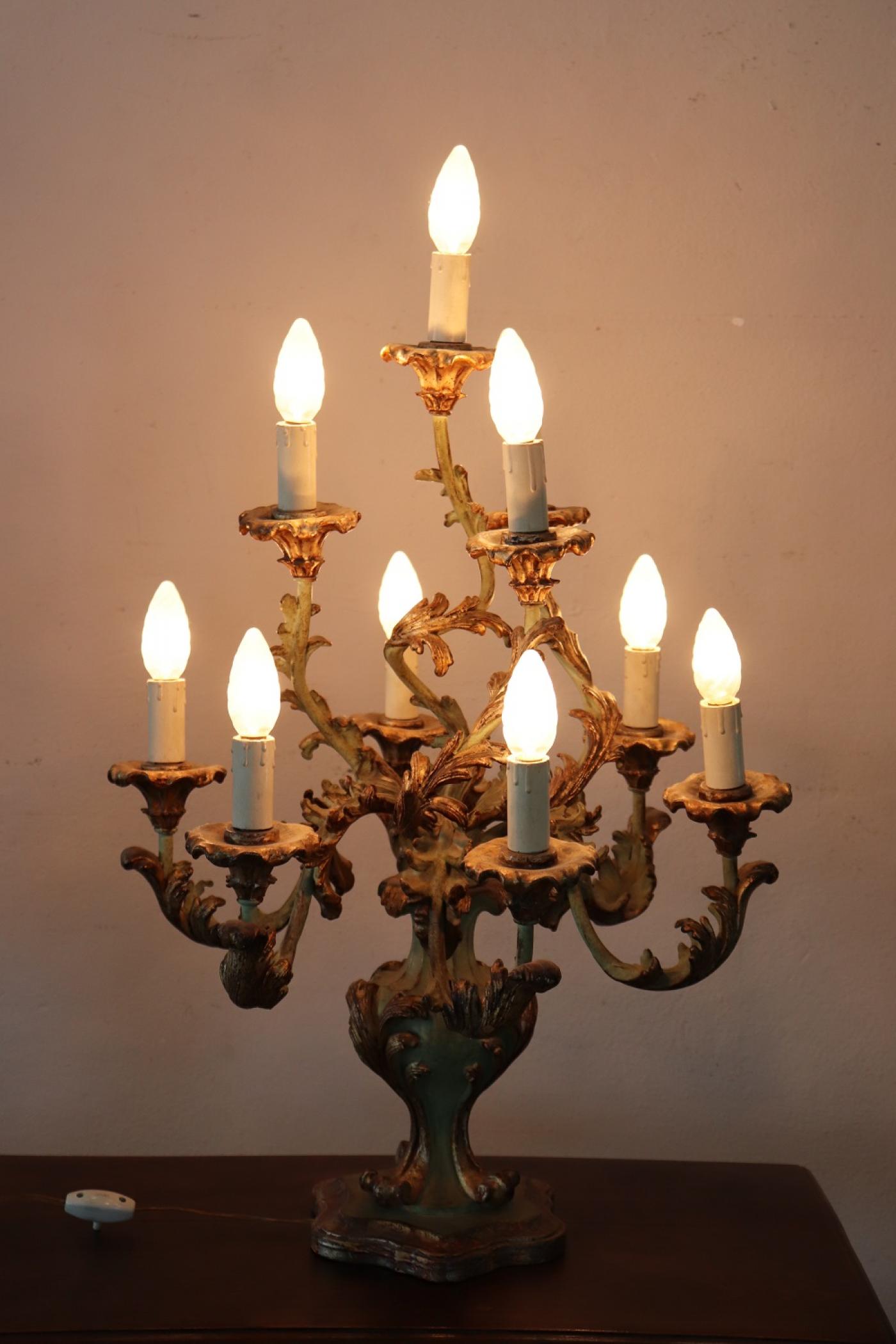 Early 20th Century Italian Baroque Style Carved and Lacquered Wood ...