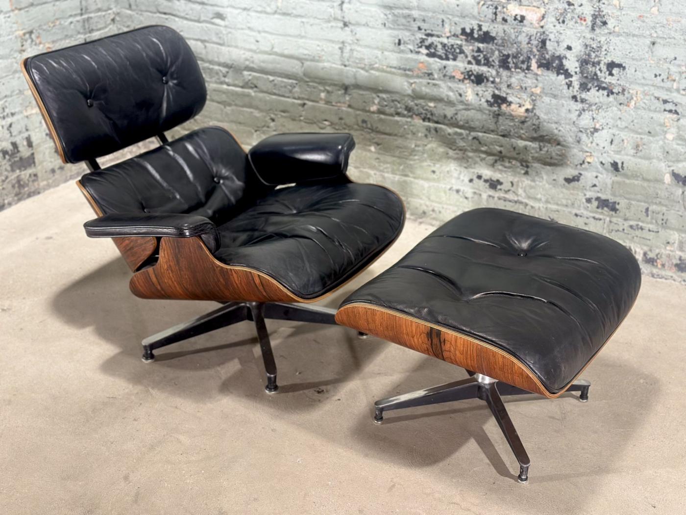 Charles & Ray Eames - Early Rosewood Eames 670 Lounge Chair 671/Ottoman ...