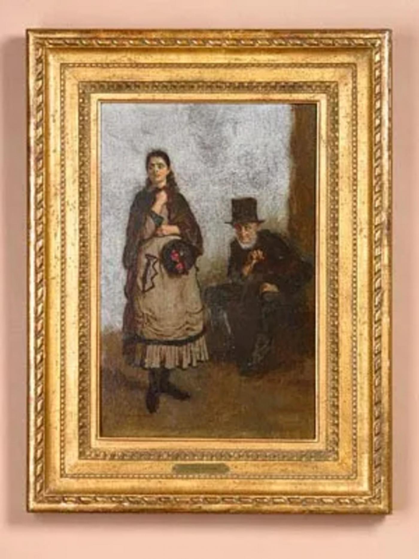 Eastman Johnson - THE REPRIMAND by EASTMAN JOHNSON, (1824-1906) N.A.