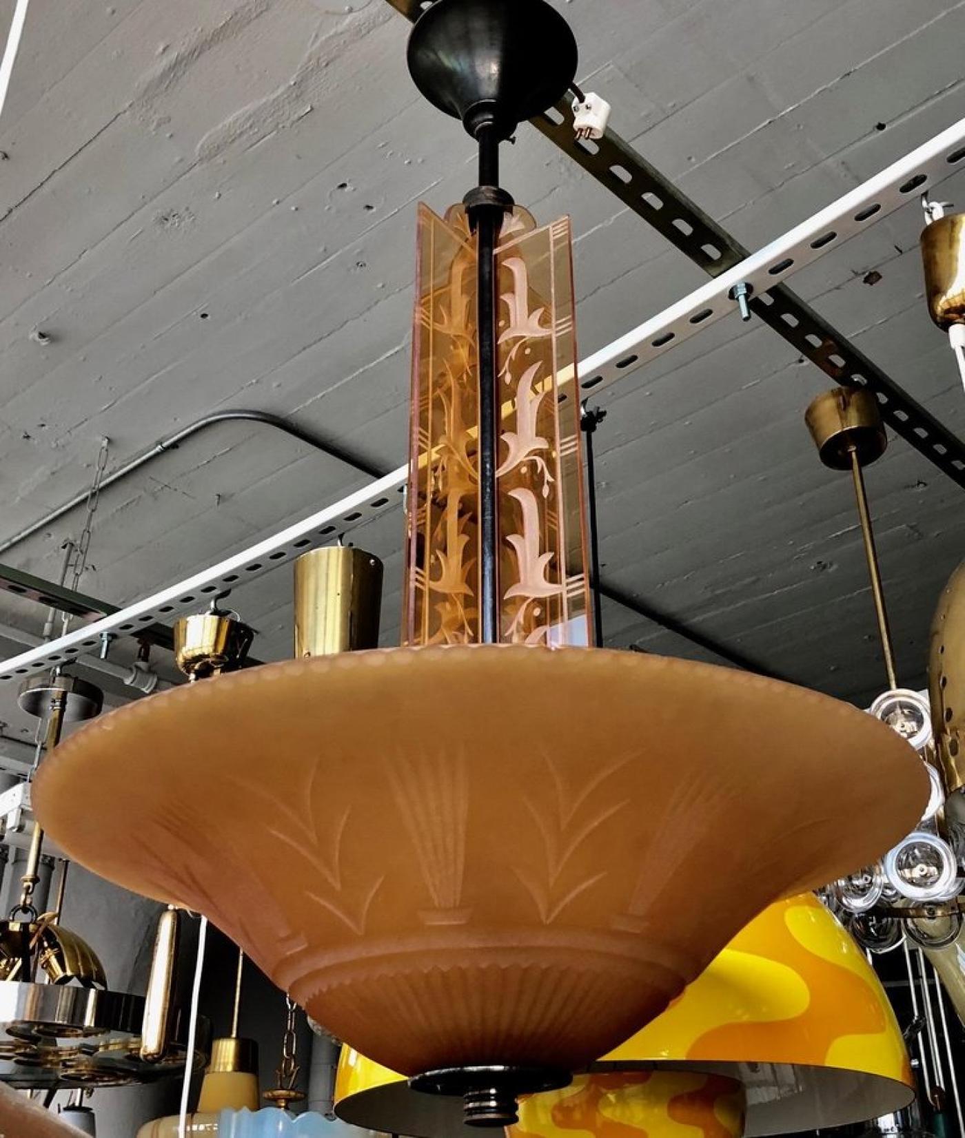 Edward Hald - Chandelier by Edward Hald for Orrefors