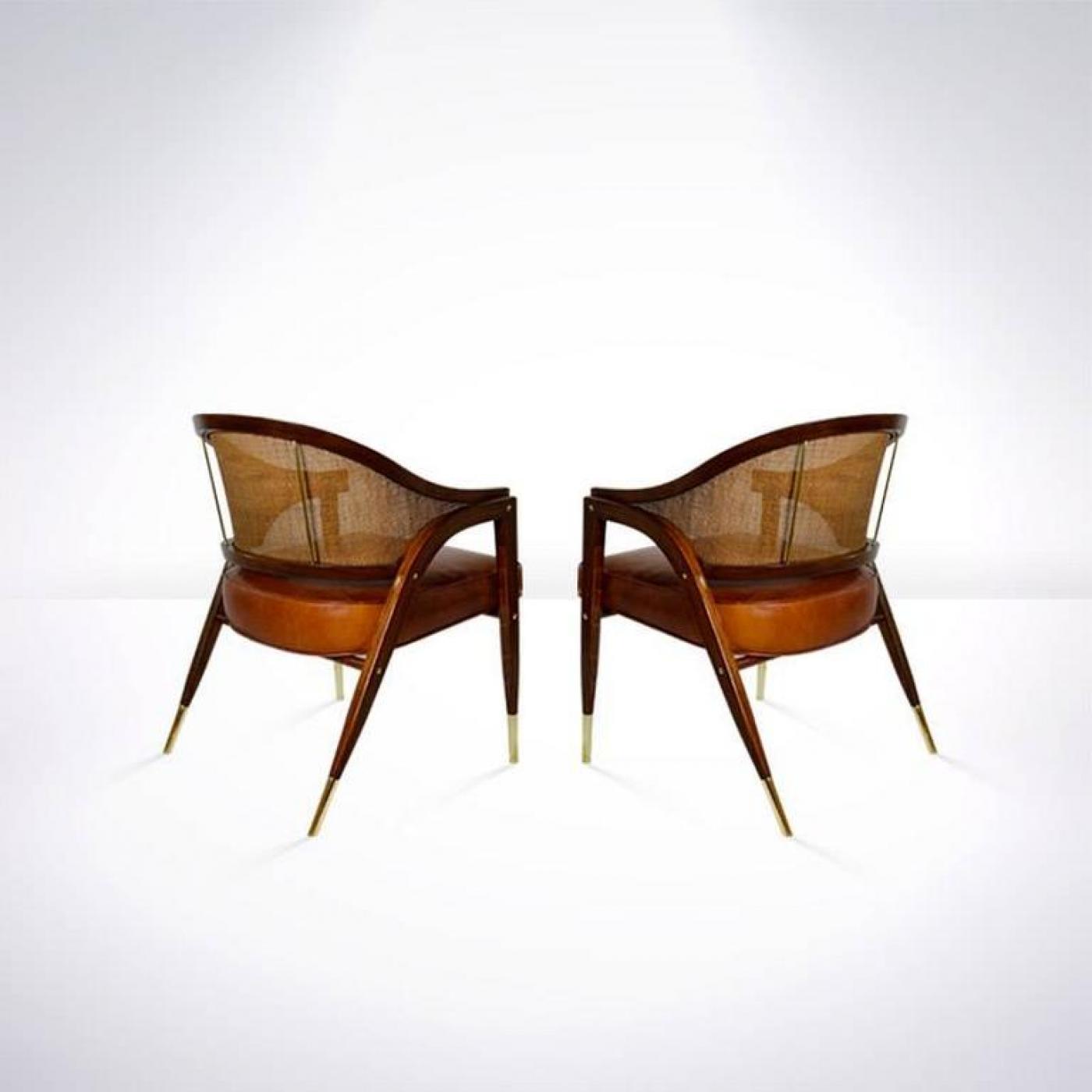 Edward Wormley - A-Frame Armchairs by Edward Wormley for Dunbar