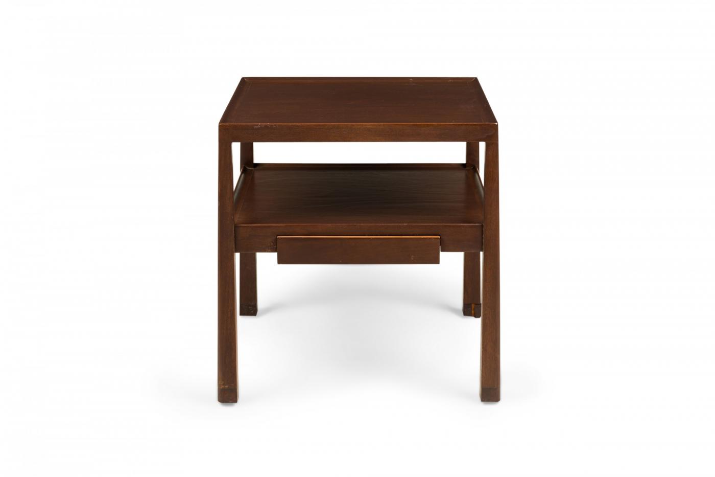 Edward Wormley - American Dark Finished Wooden Two Tier End / Side Table