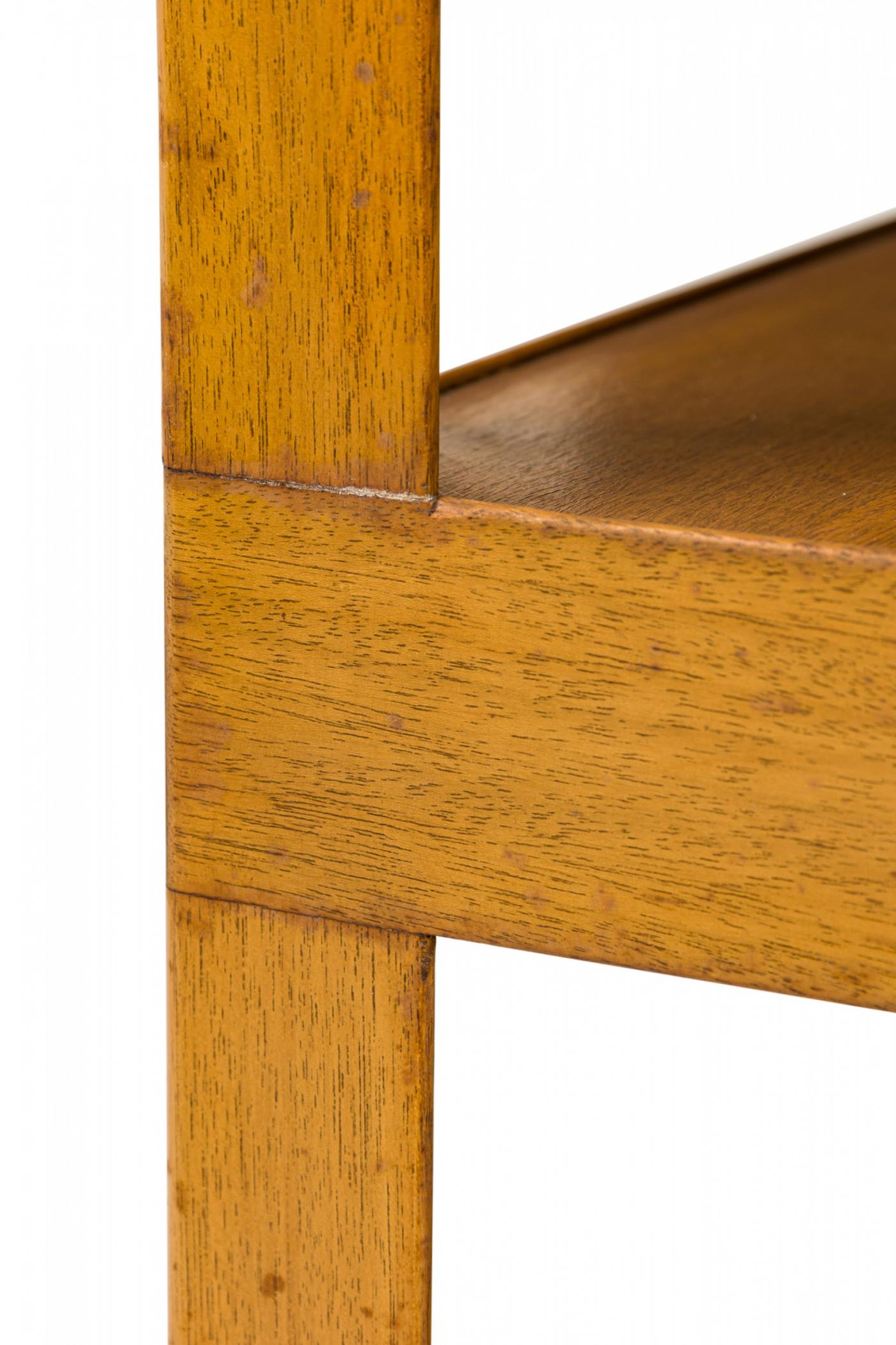 Edward Wormley - American Two Tier Square Wooden End / Side Table