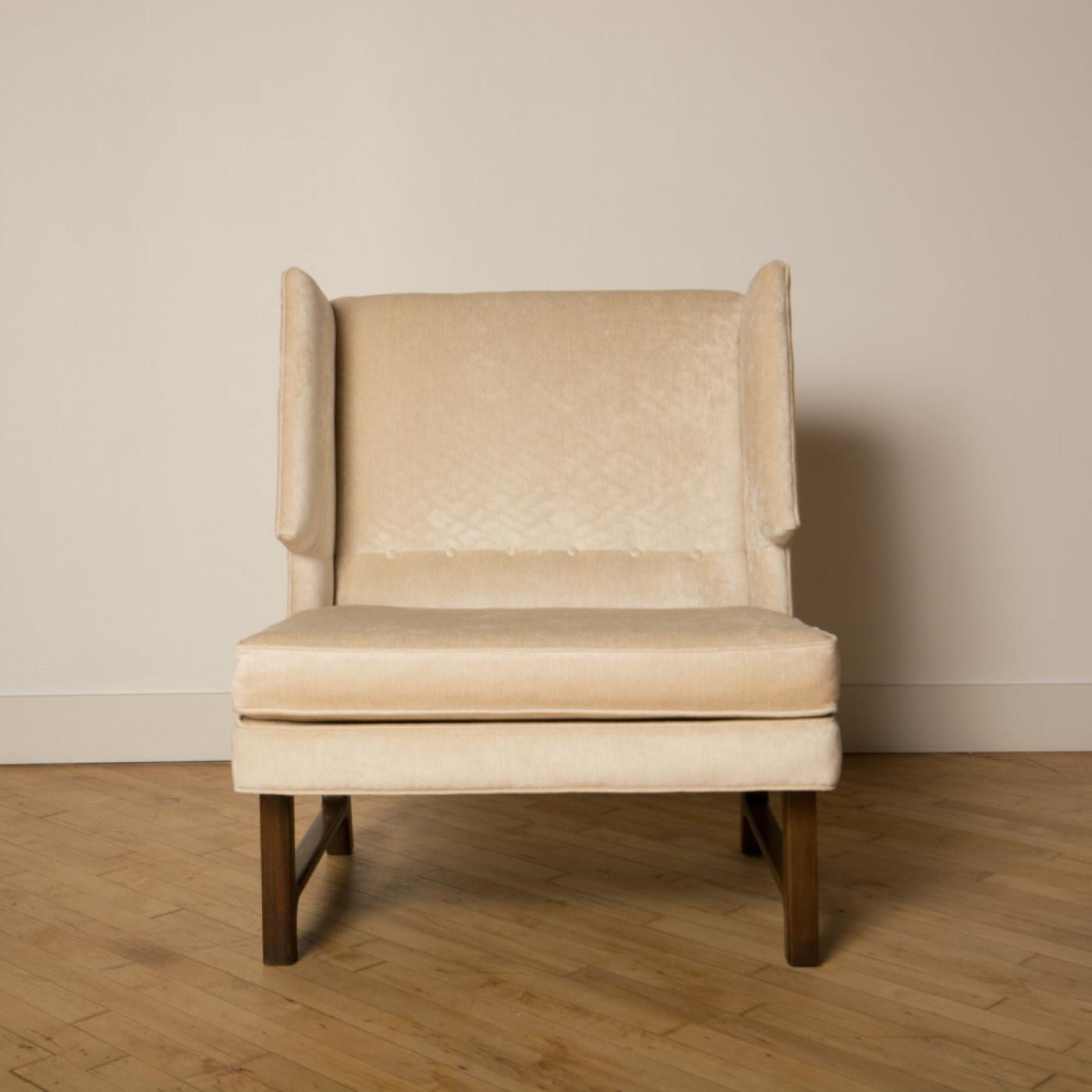 Edward Wormley - An E. Wormley Dunbar high back wing chair, circa 1960