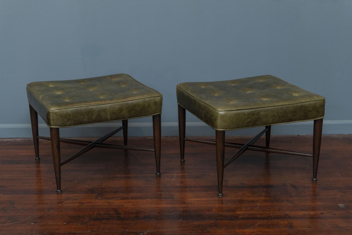Edward Wormley - Edward Wormley Design X-Base Ottoman/Stools for Dunbar