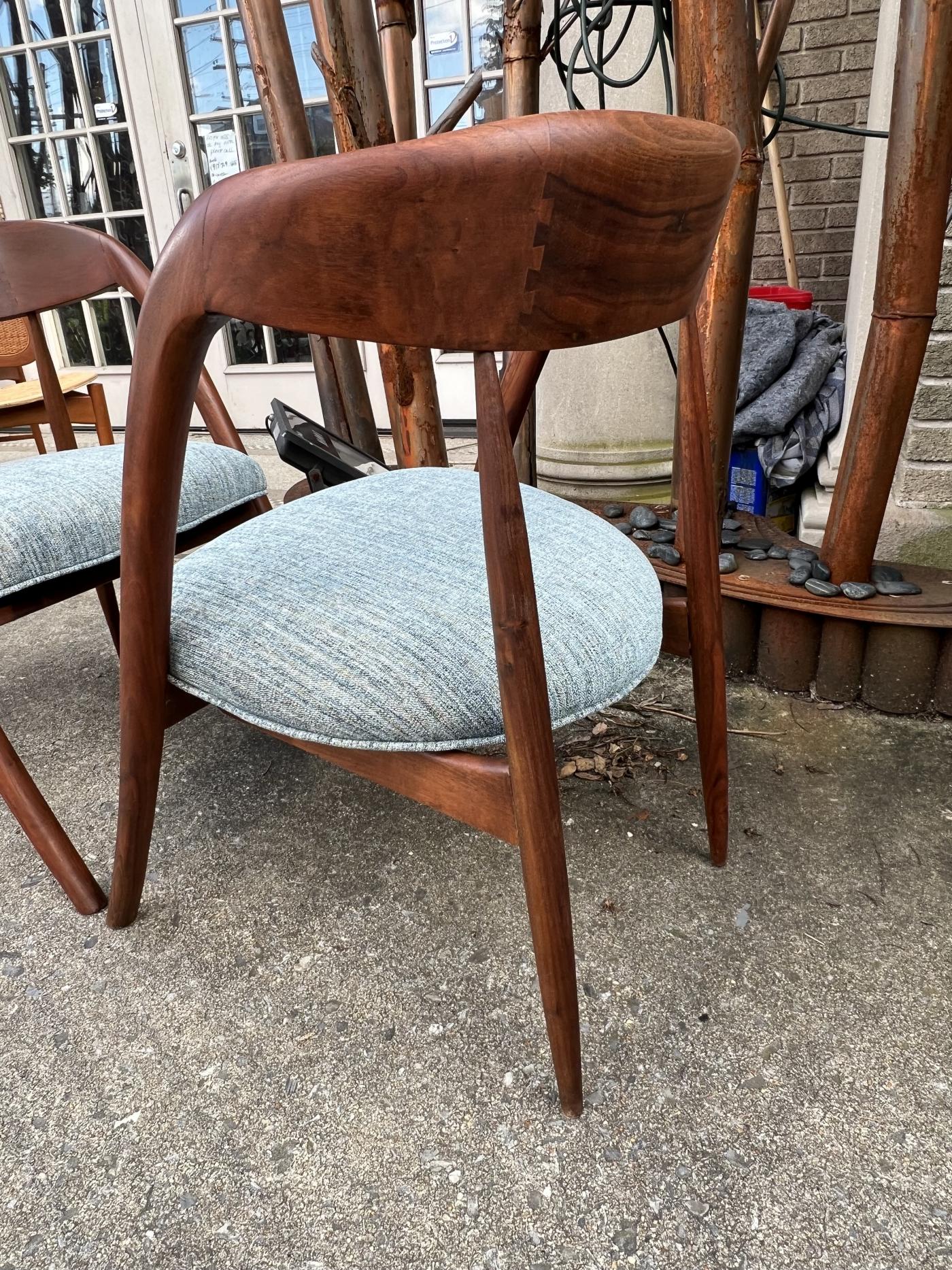 Edward Wormley - FOUR MID CENTURY MODERN COMPASS DINING CHAIRS ...