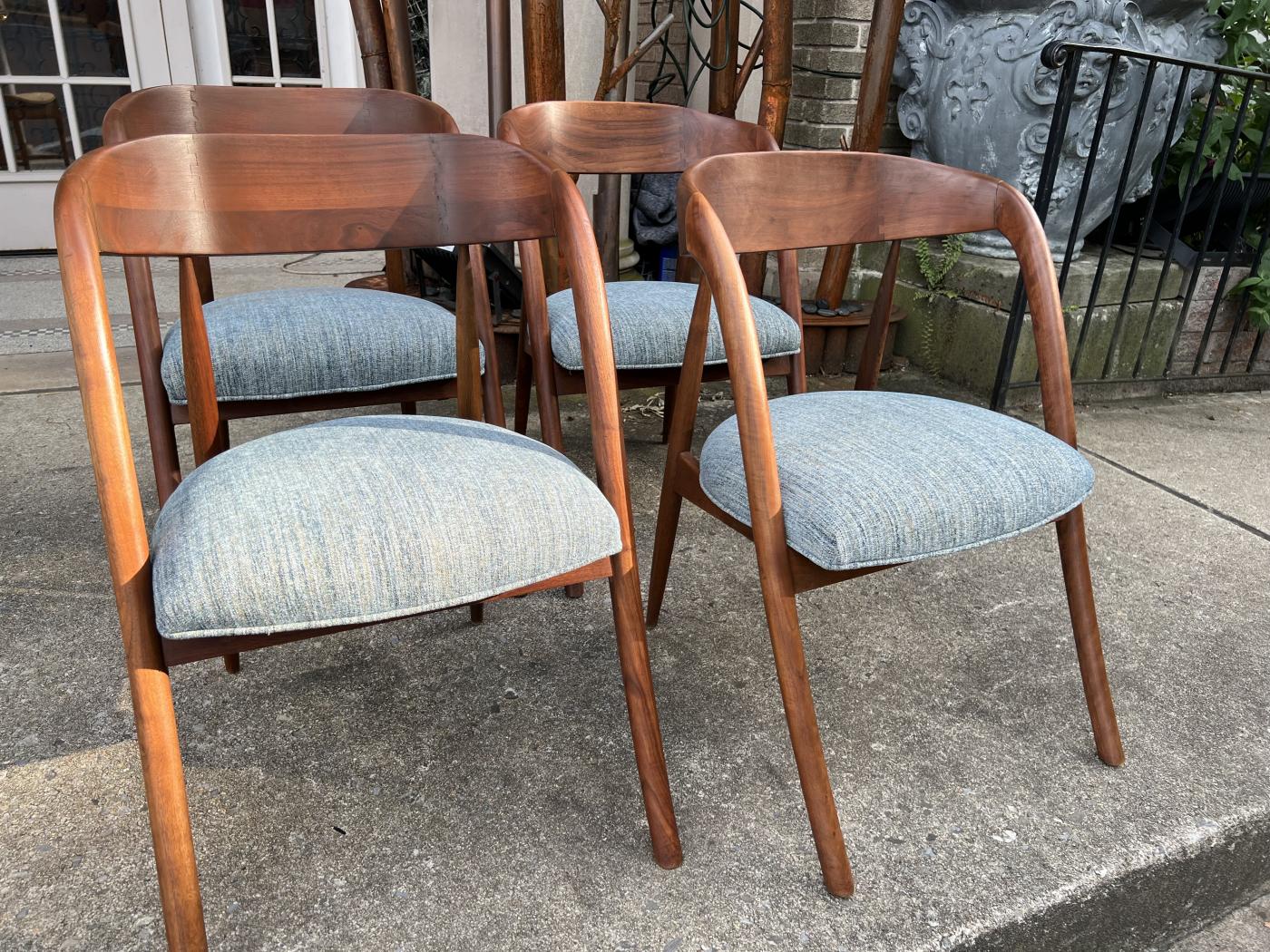 Edward Wormley - FOUR MID CENTURY MODERN COMPASS DINING CHAIRS ...