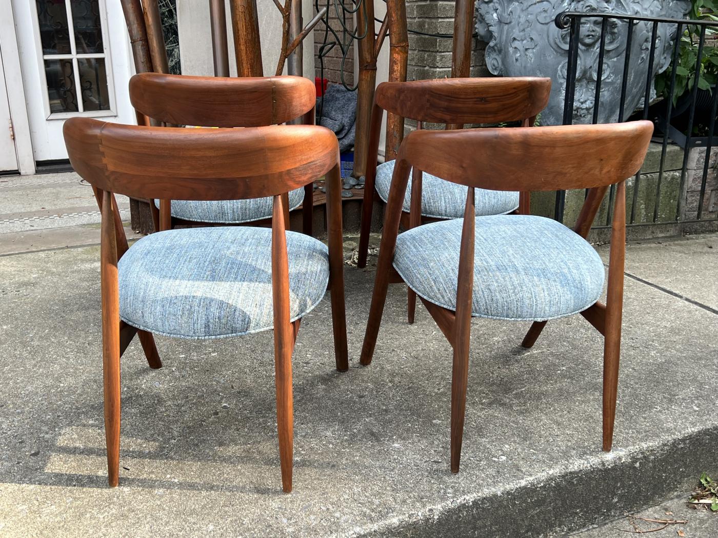 Edward Wormley - FOUR MID CENTURY MODERN COMPASS DINING CHAIRS ...