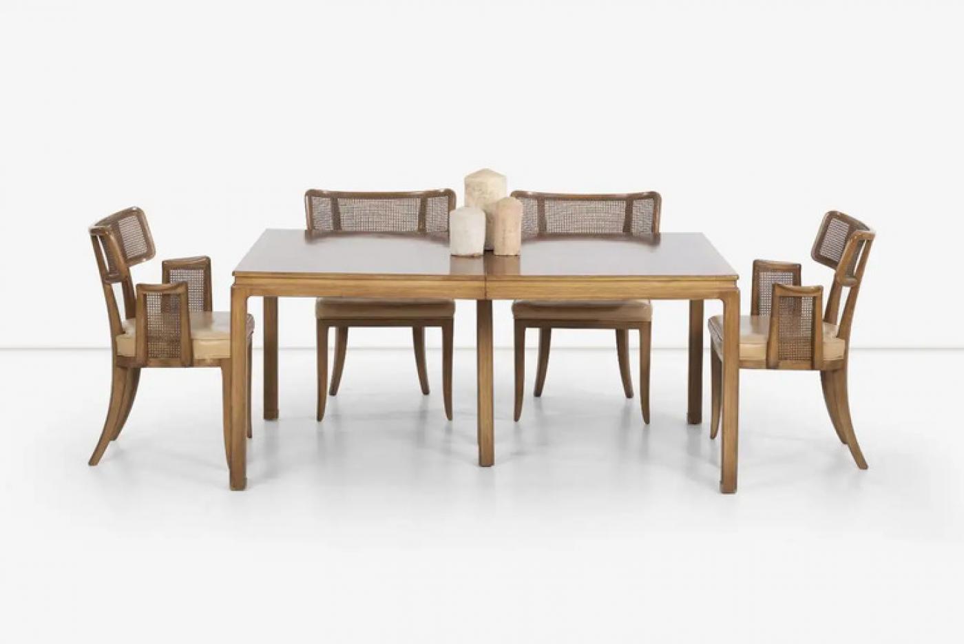 Edward Wormley - Set of Six Edward Wormley for Dunbar Curved-Back ...