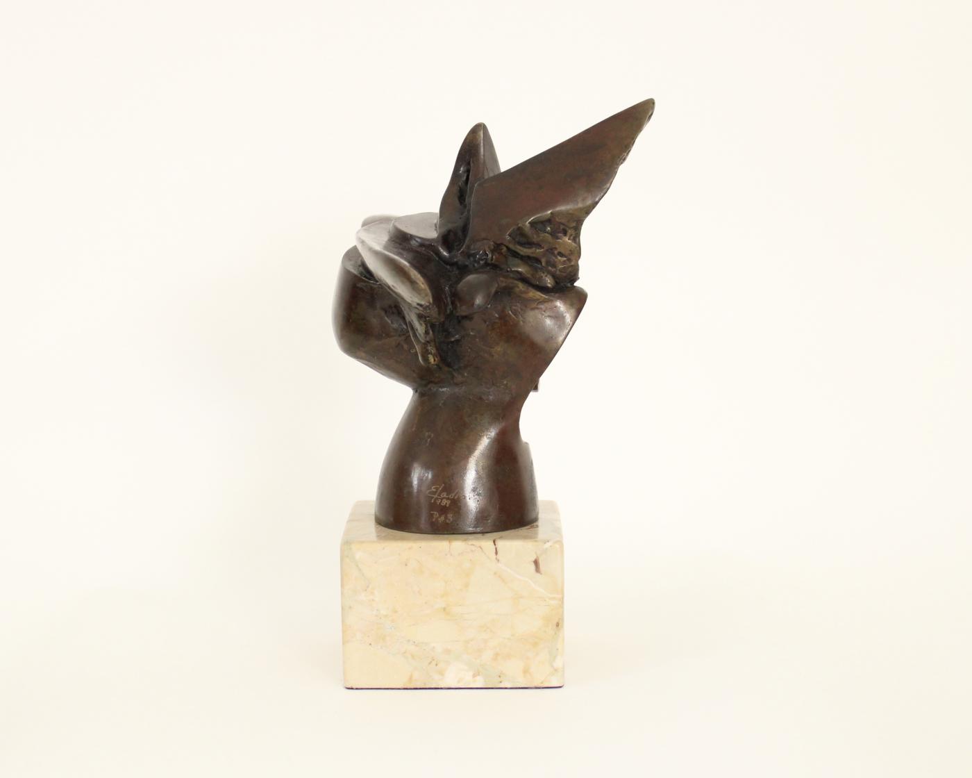 Eladio Gonzalez Sculpture Bronze Cuba Signed P#3 1989