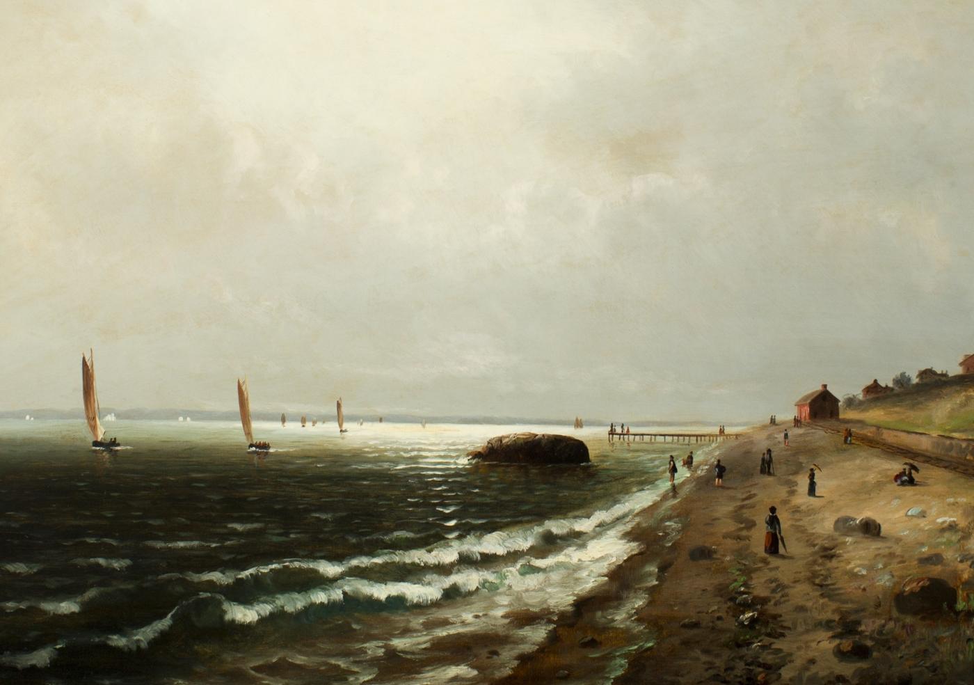 Elbridge Wesley Webber - A Day at the Beach, Oak Bluffs, Martha’s ...