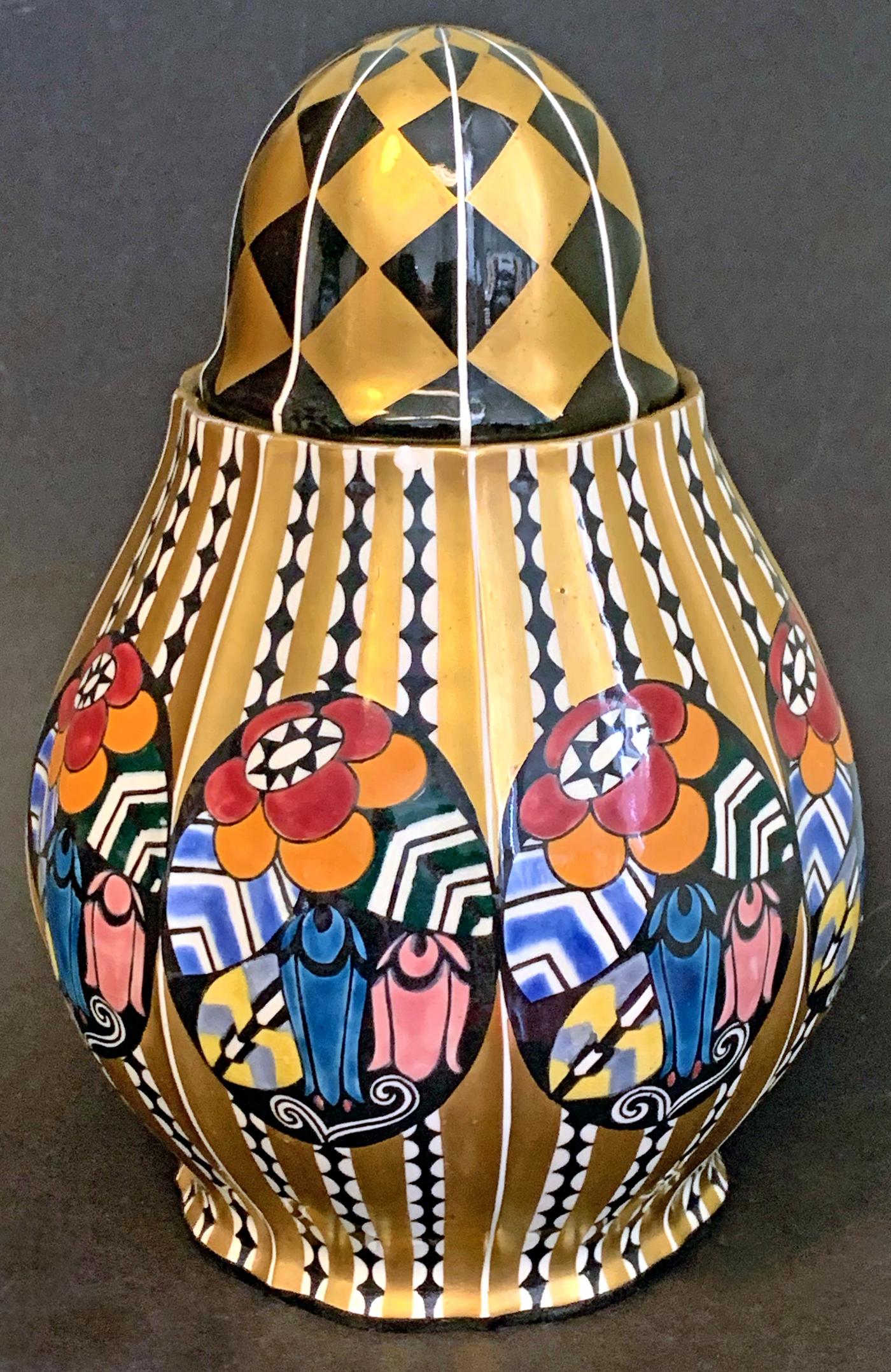 Emanuel Josef Margold - Lidded Urn with Geometric Motifs by Emanuel ...