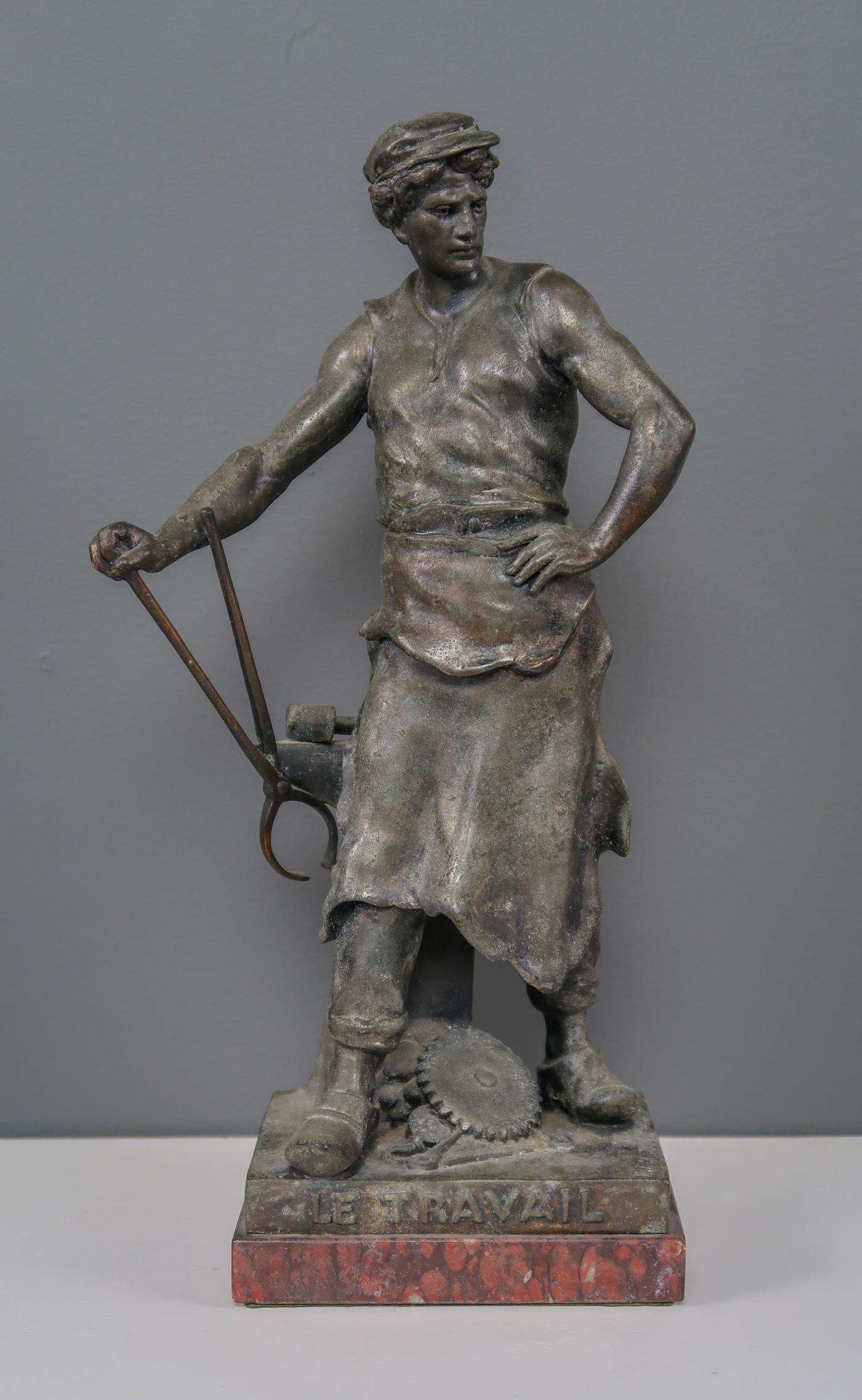 Emile Louis Picault - Emile Louis Picault, Bronzed Spelter Metal "Le ...