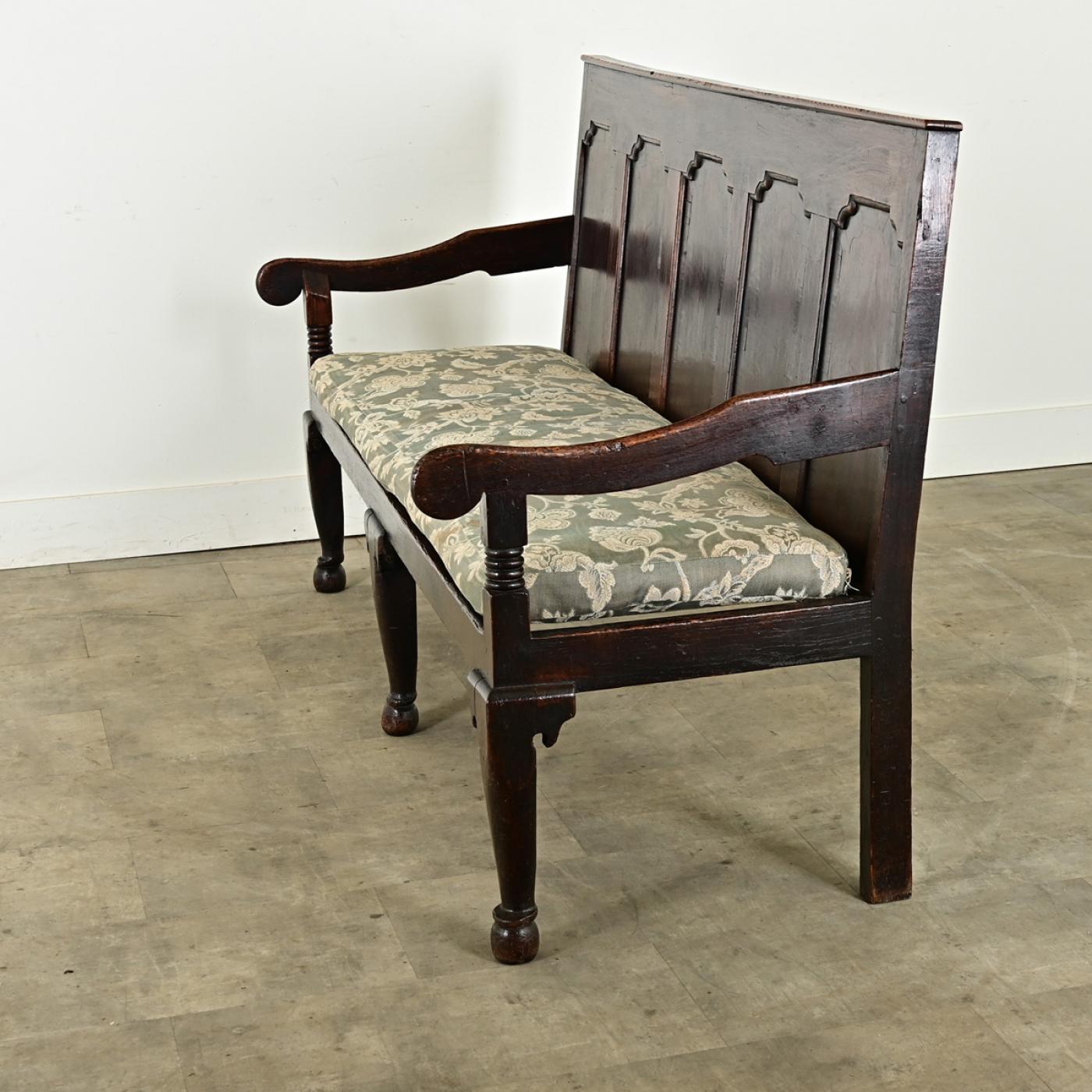 English 18th Century Oak Settle Bench