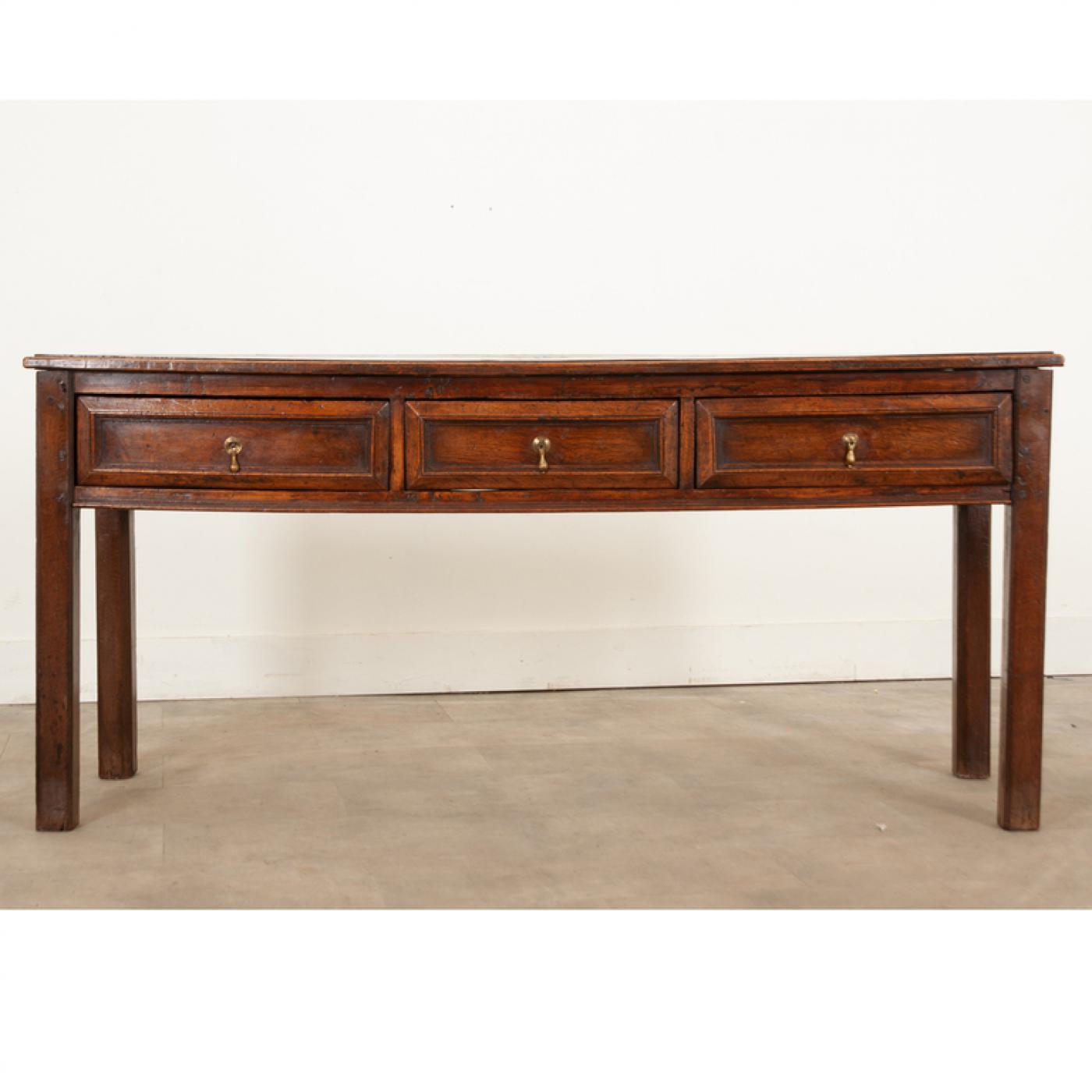 English 19th Century Solid Oak Server