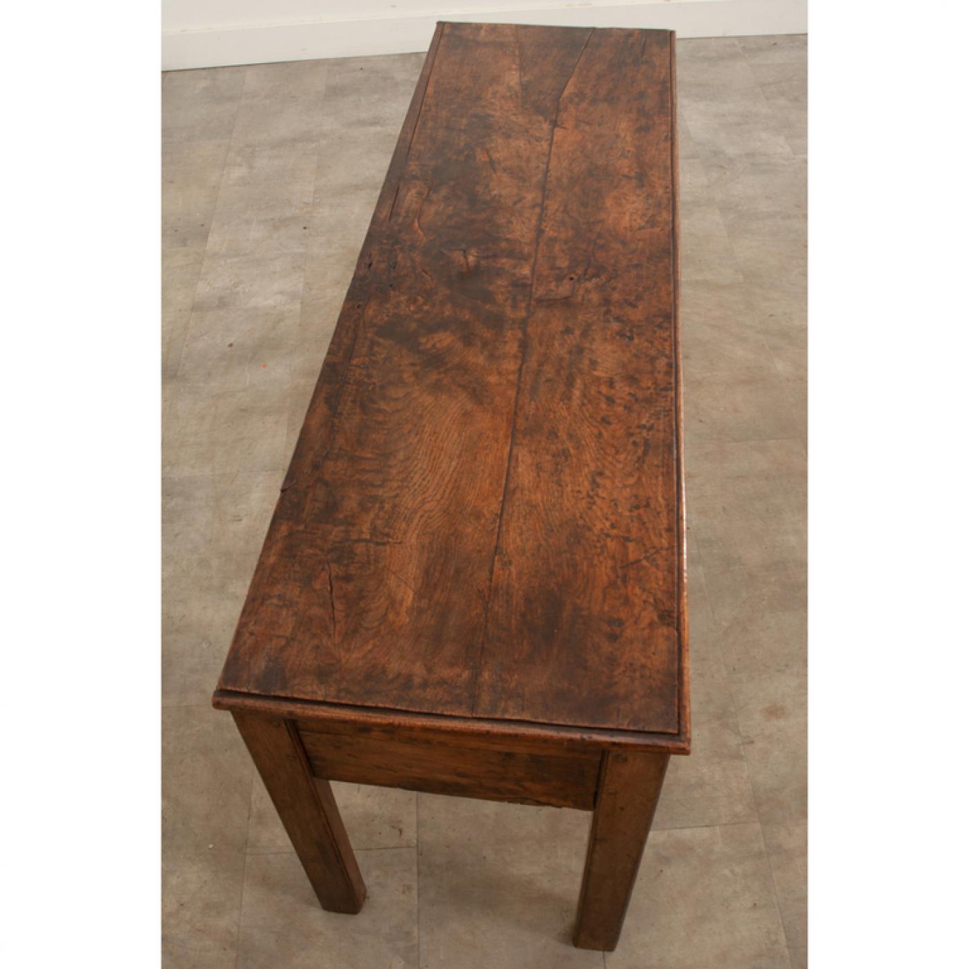 English 19th Century Solid Oak Server