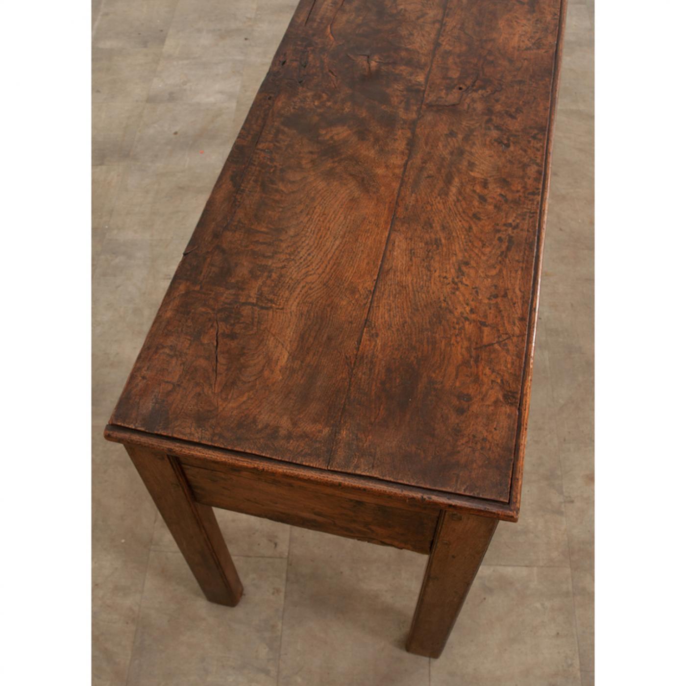 English 19th Century Solid Oak Server