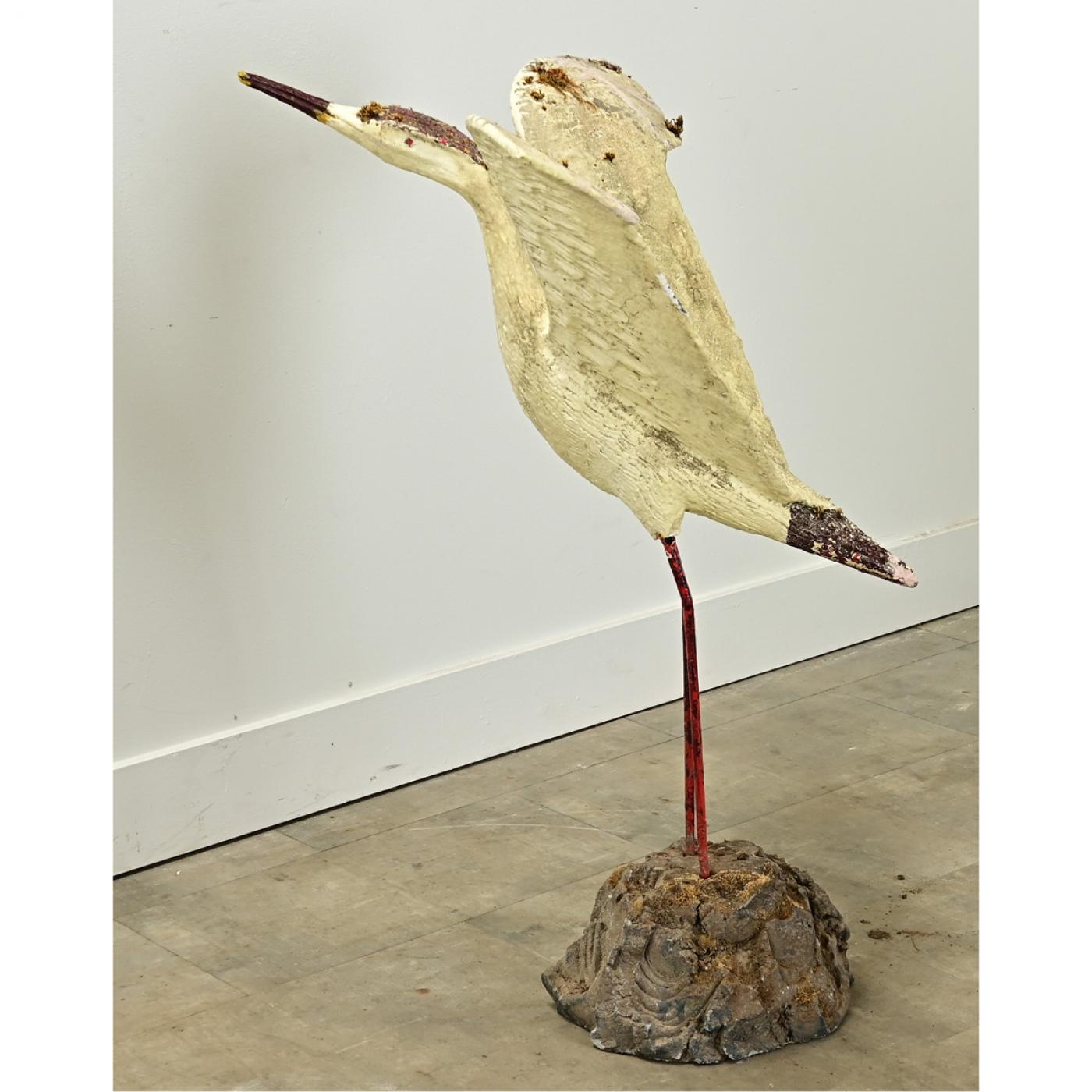 English 20th Century Egret Statue