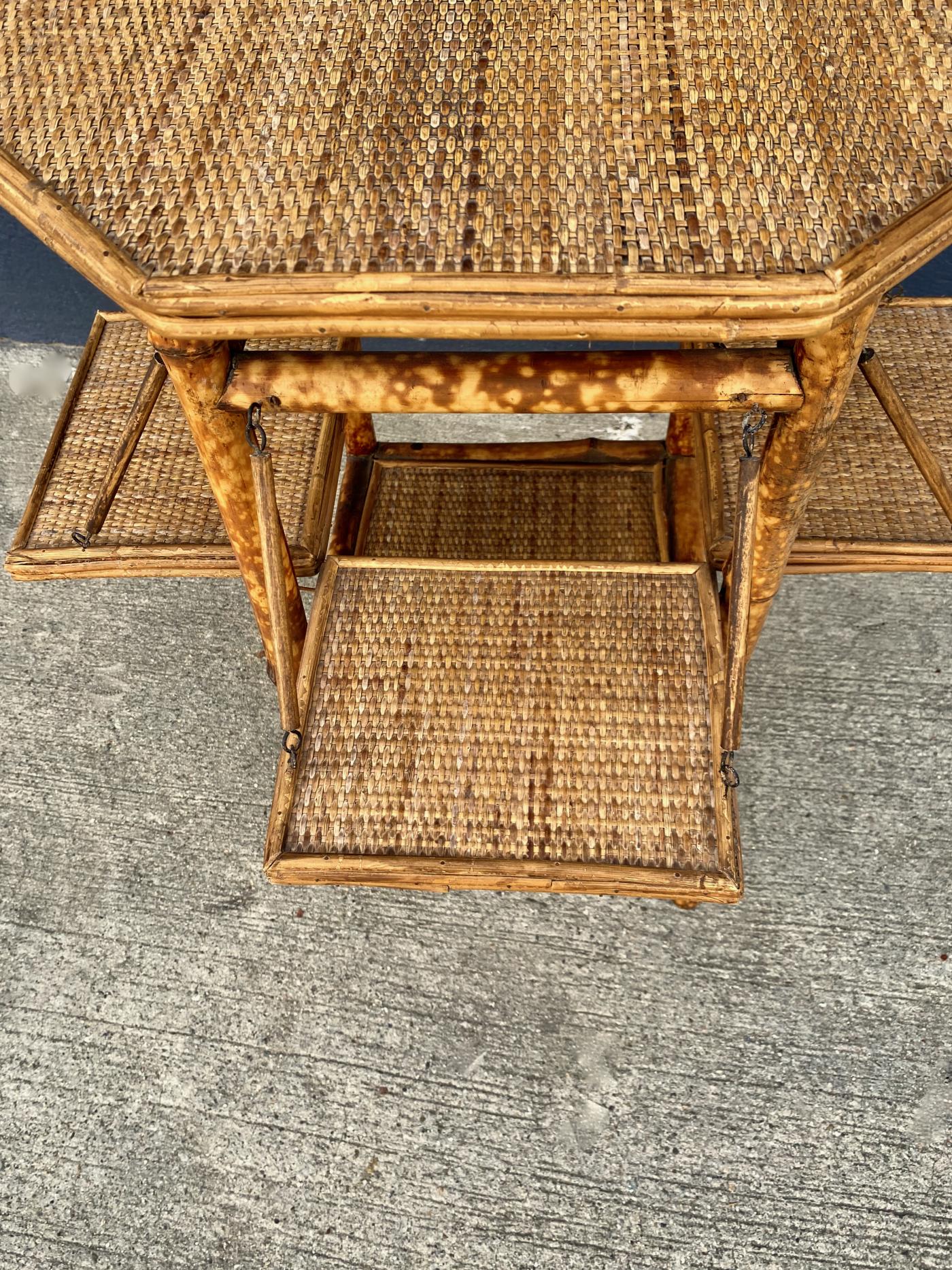 English Bamboo and Rattan Tea Table