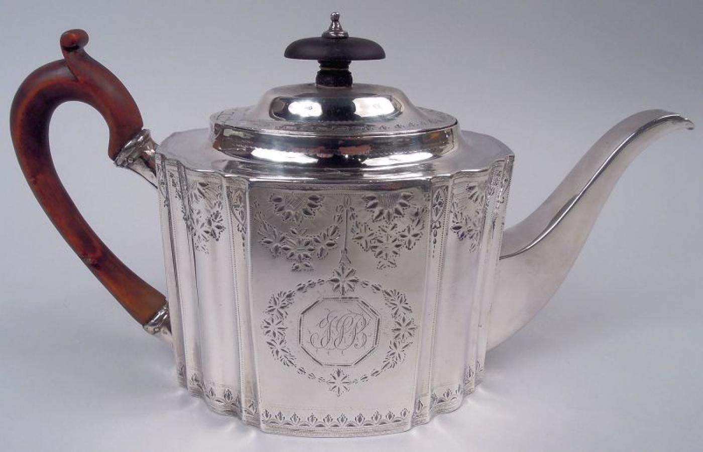 English Georgian Neoclassical Sterling Silver Teapot 1792