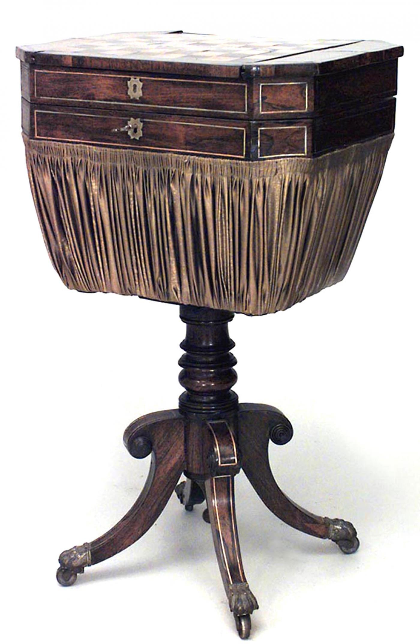 English Regency Mahogany Chess/Checkers Game Table