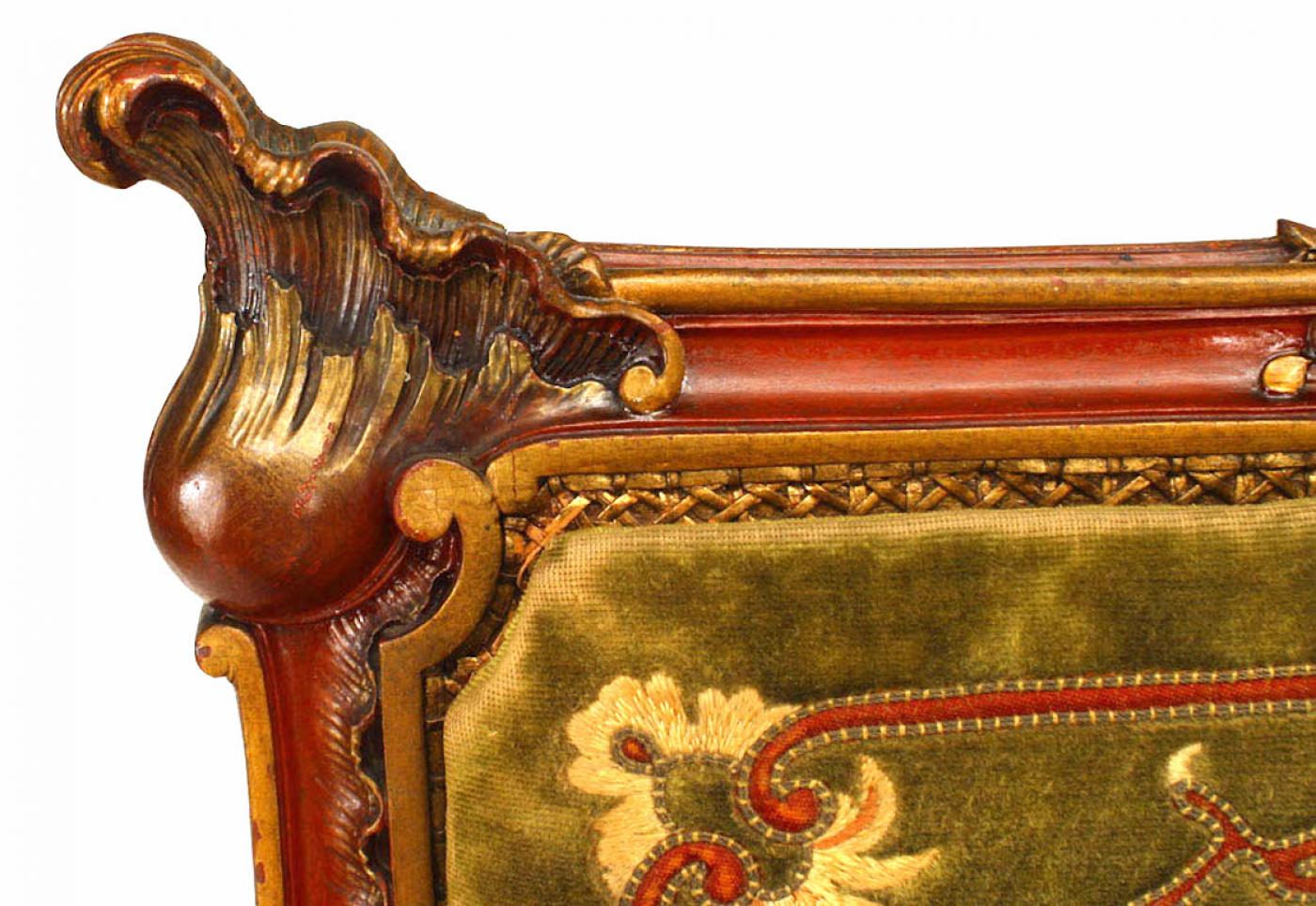 English Regency Red Lacquered Loveseat