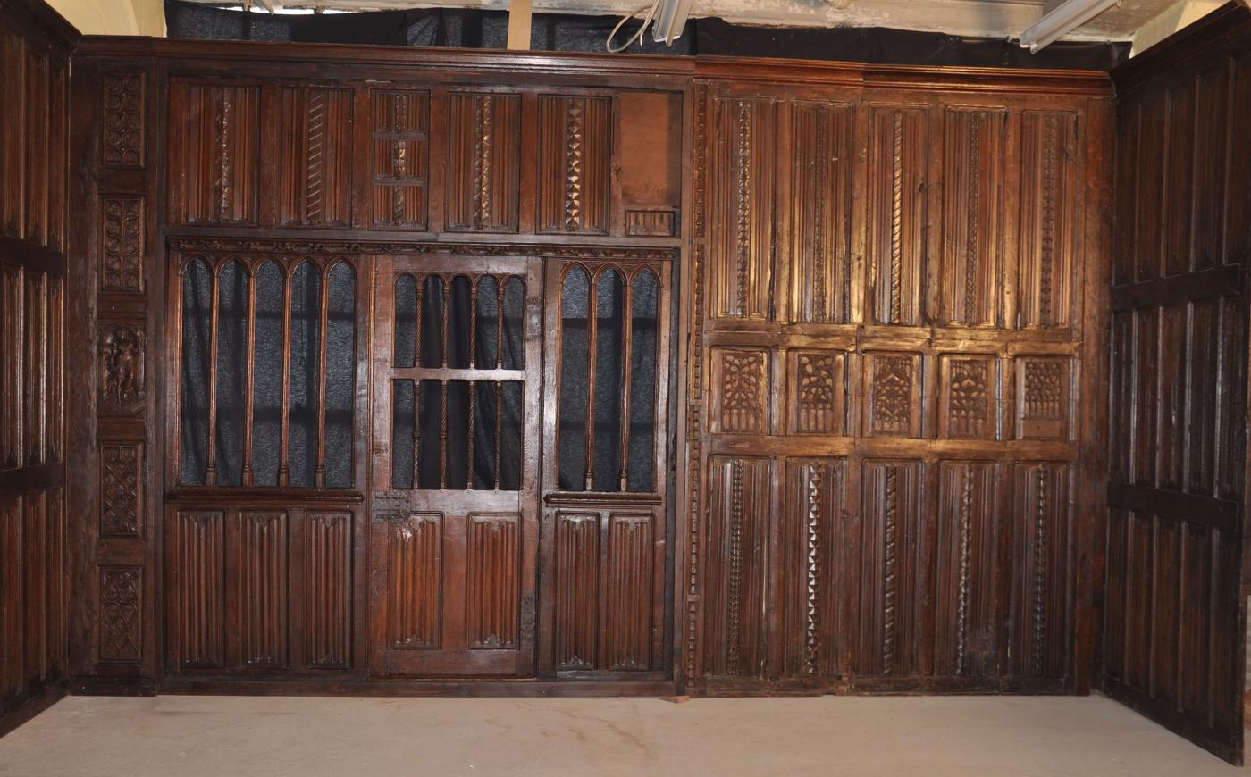 English Renaissance Carved Oak Paneled Room