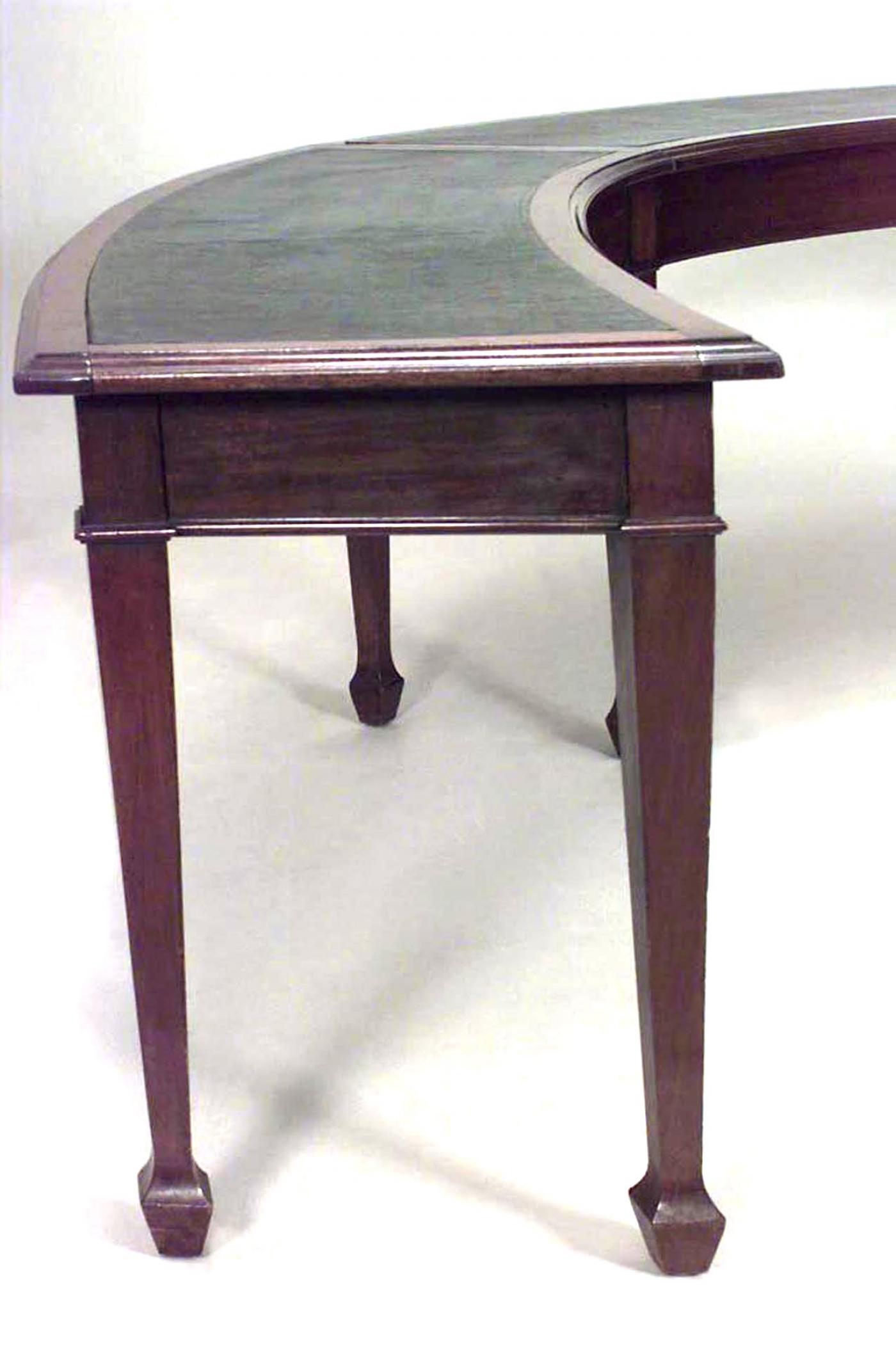 English Sheraton Mahogany Horseshoe Conference Table