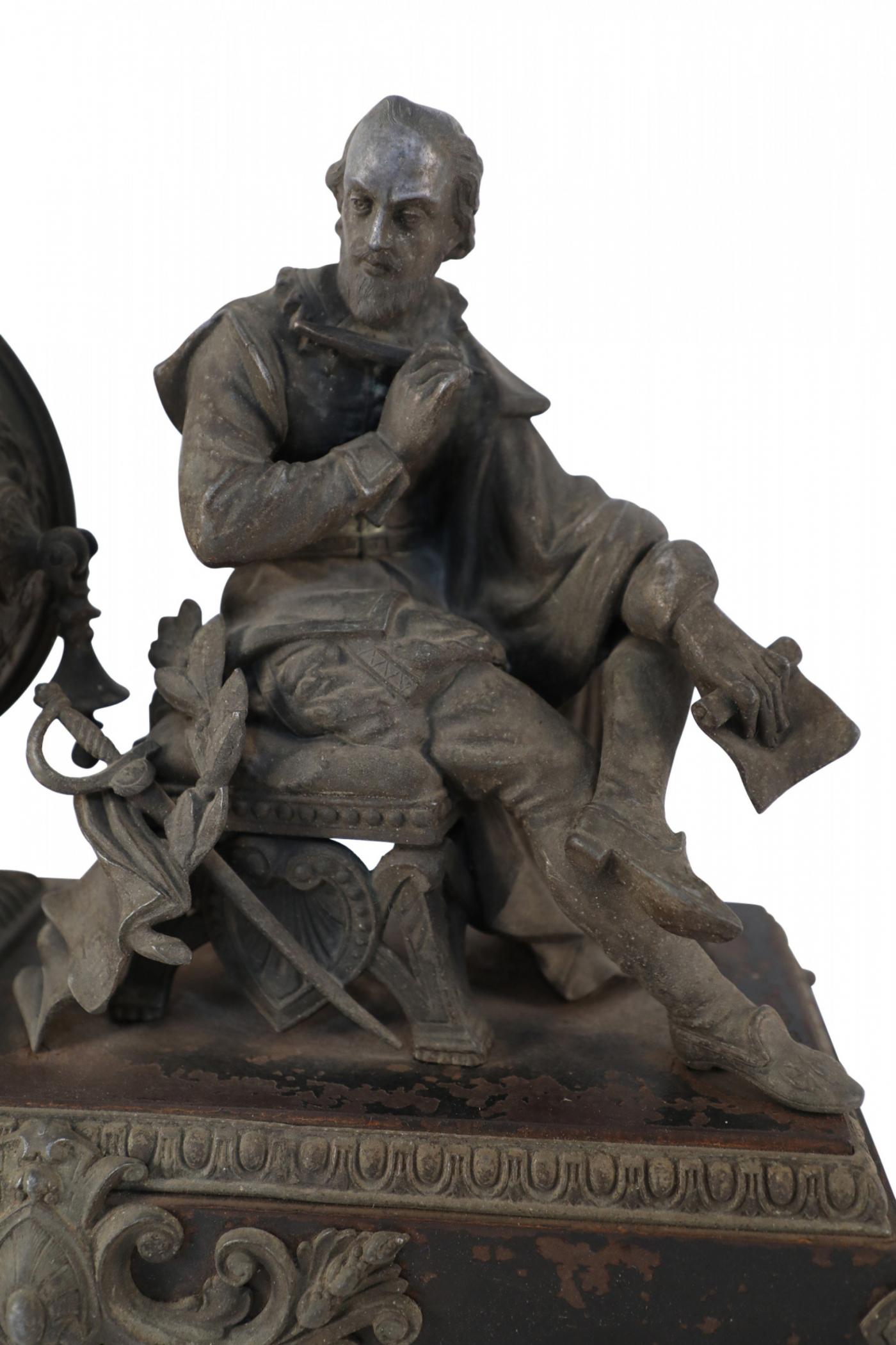 William Shakespeare - English Victorian Ansonia Clock Company Bronze ...