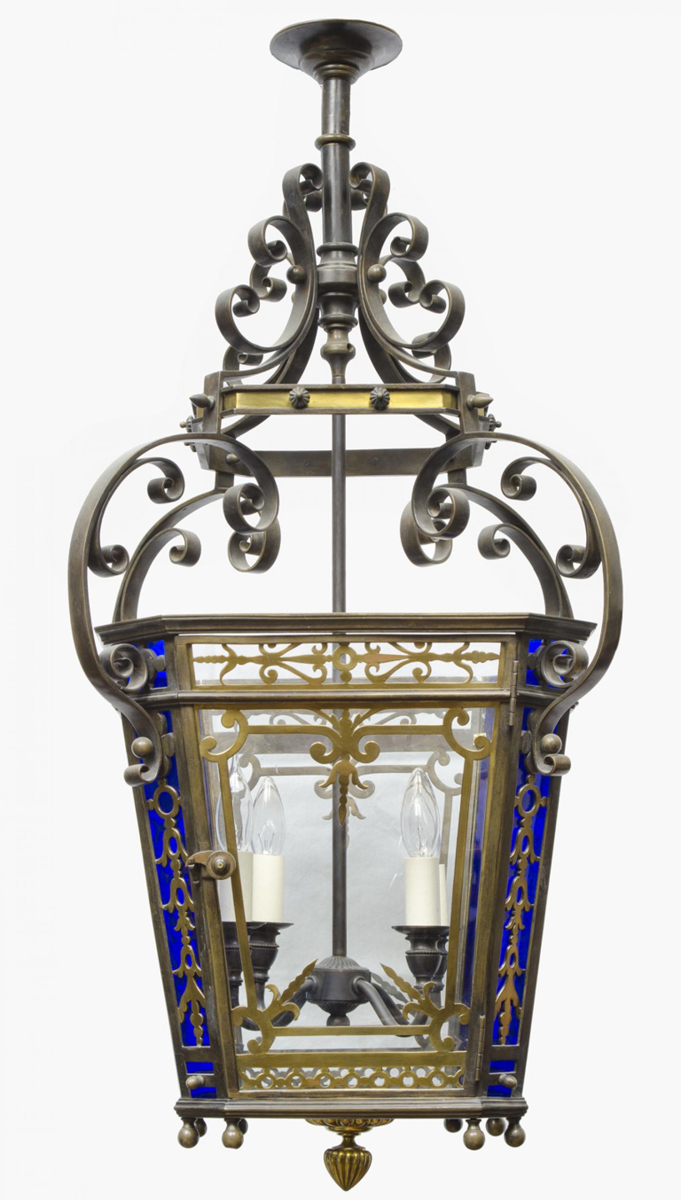 English Victorian Bronze Lantern