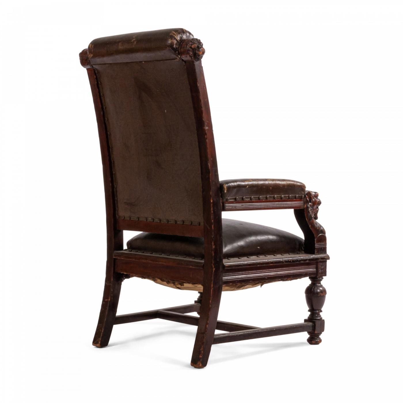 English Victorian Leather Judges Chairs