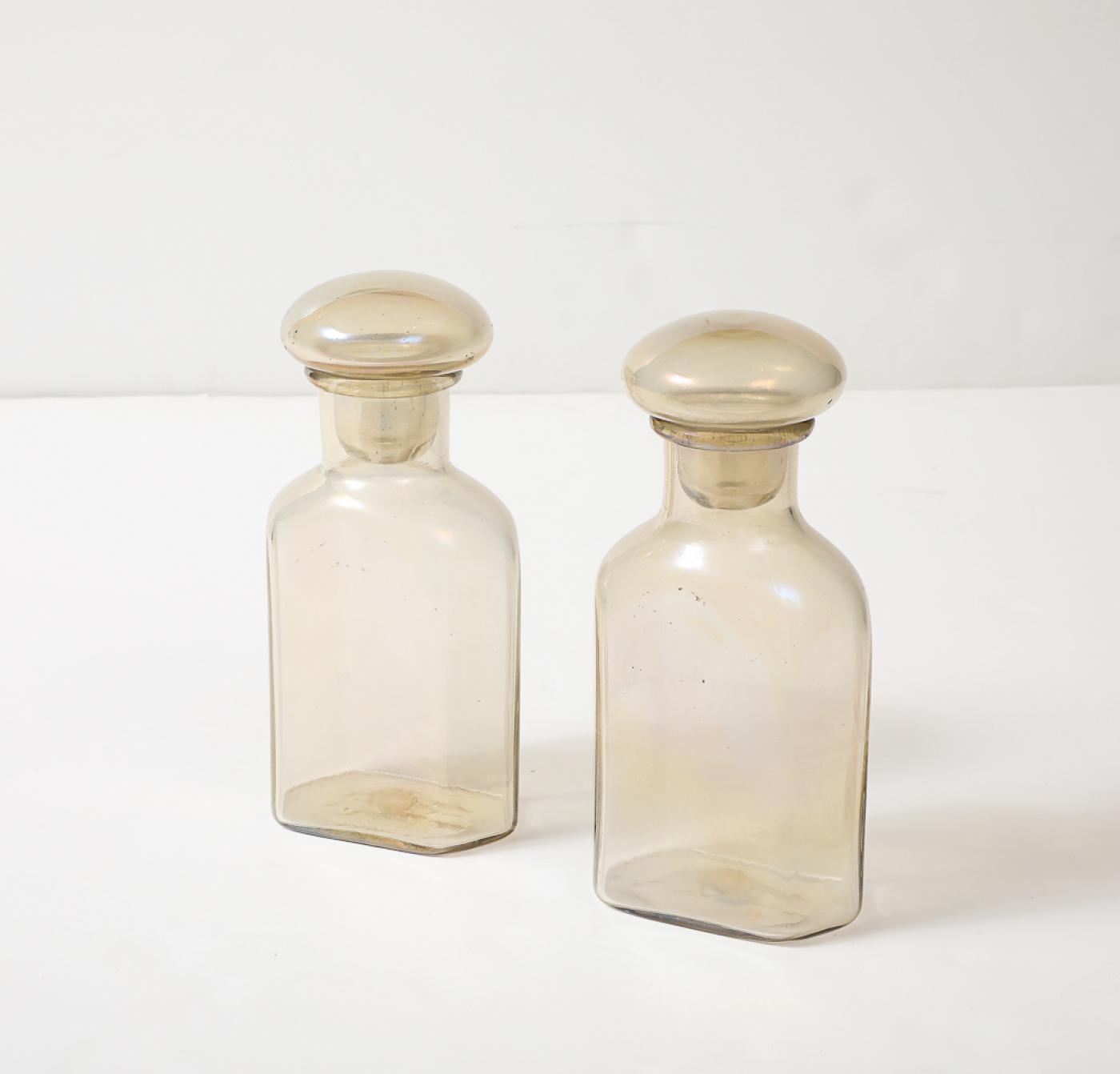 Ercole Barovier - Pair of Apothecary Style Stopper Bottles by Barovier ...
