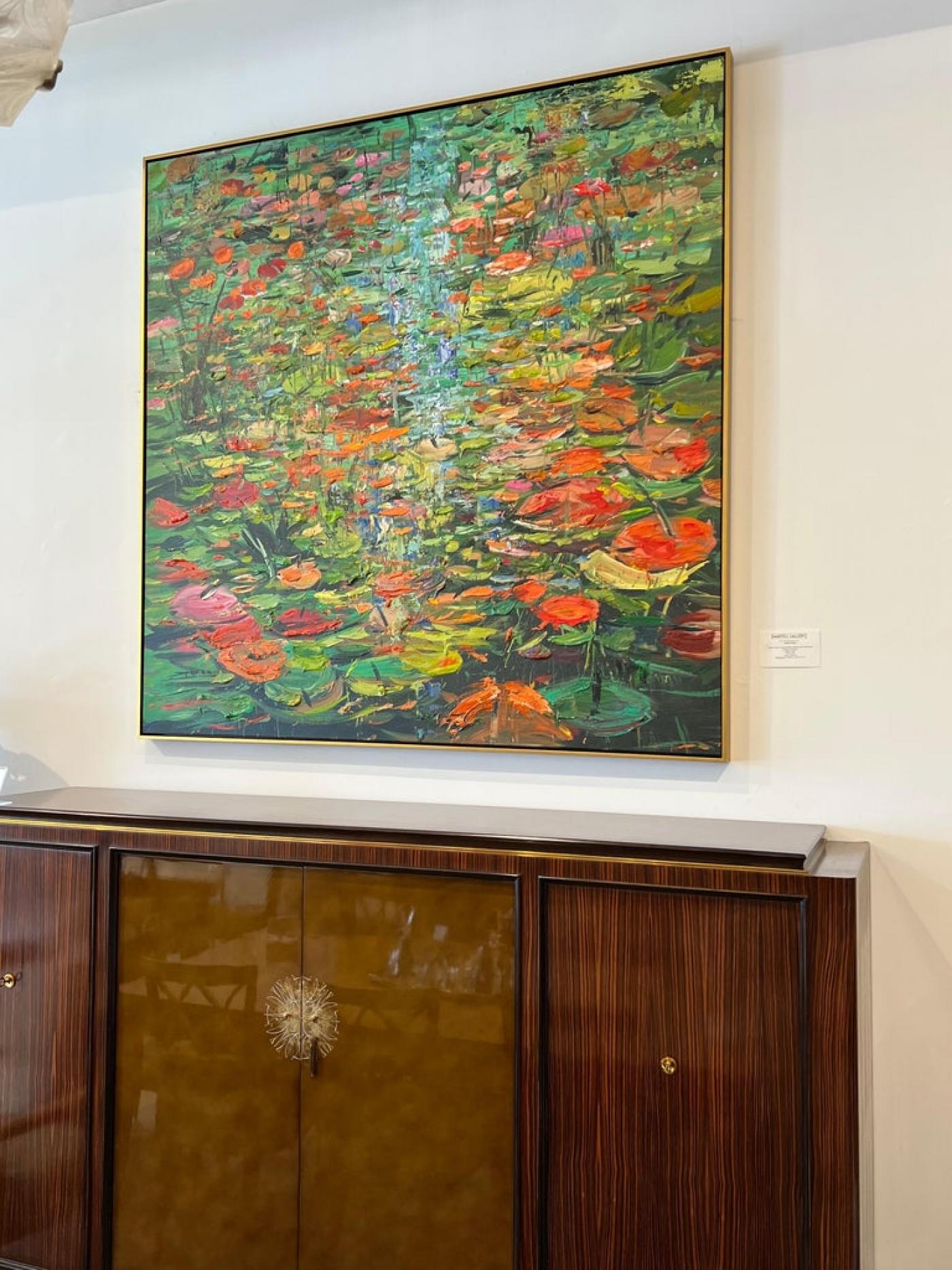 Eric Alfaro - Contemporary Pond Garden Painting by Eric Alfaro titled ...