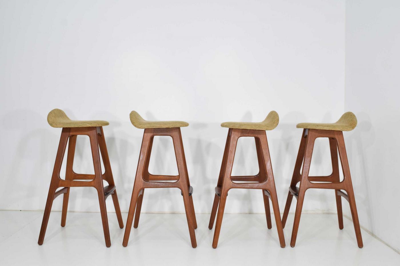 Erik Buch - Four Bar Stools, Model OD61, Designed by Erik Buch and ...