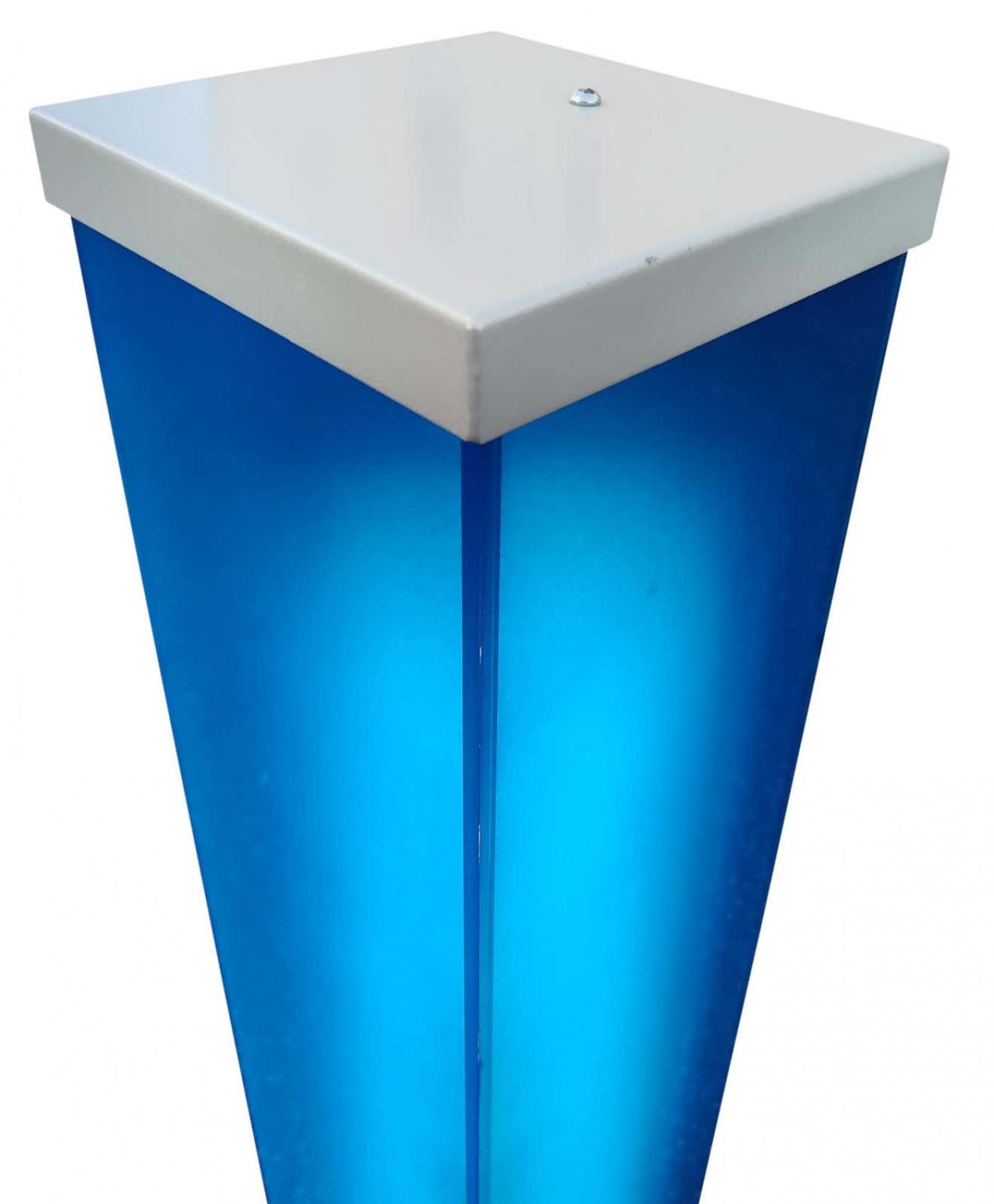 Ettore Sottsass - Post-Modern Sculptural Mood Lighting Tower Blue Glass ...