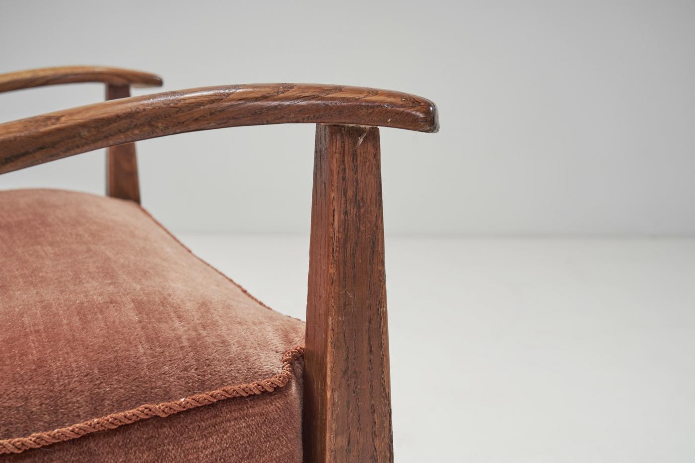 European Low Back Armchair, Europe ca 1950s