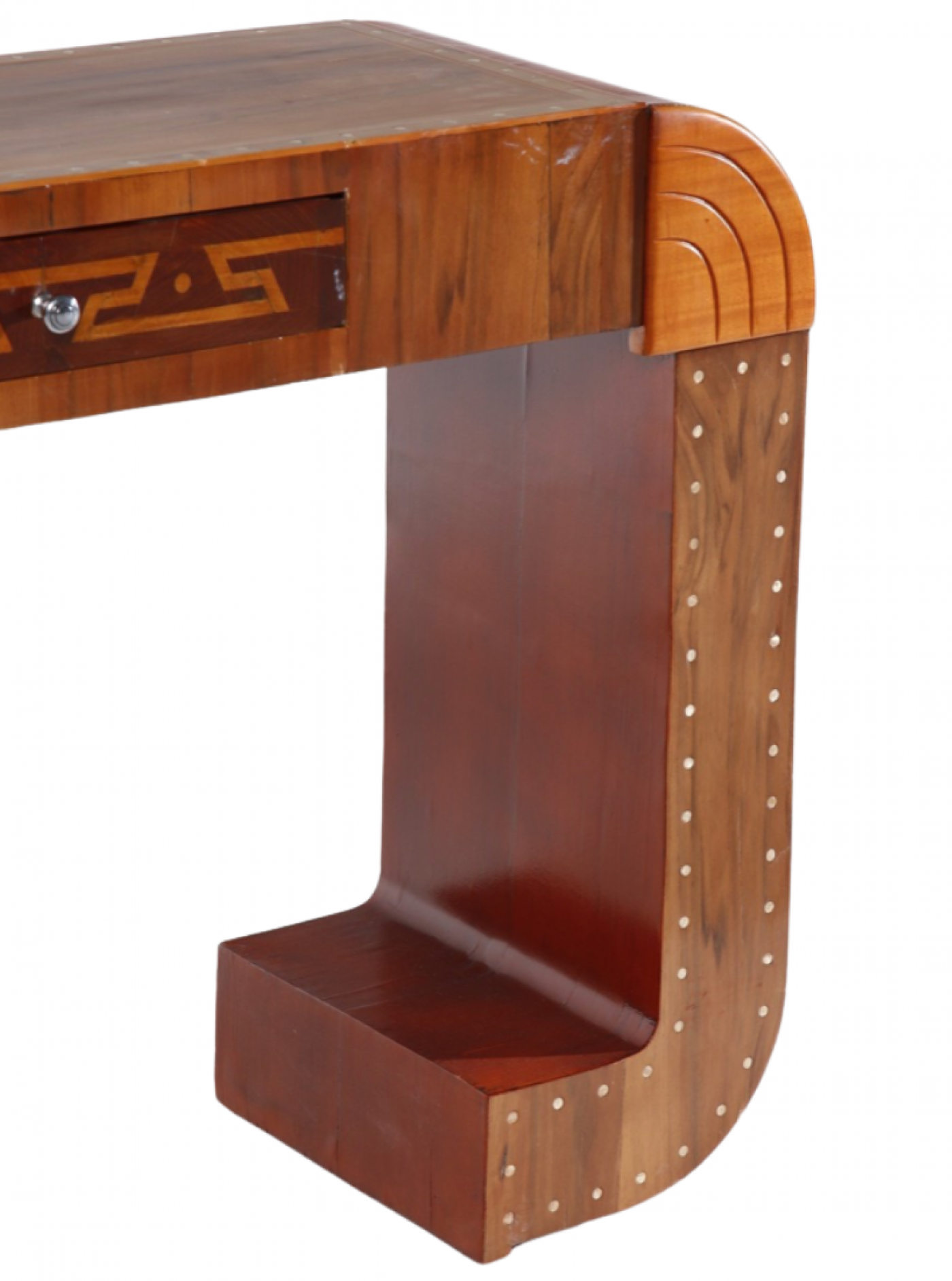 Exceptional 1950s Italian inlay console, 50"