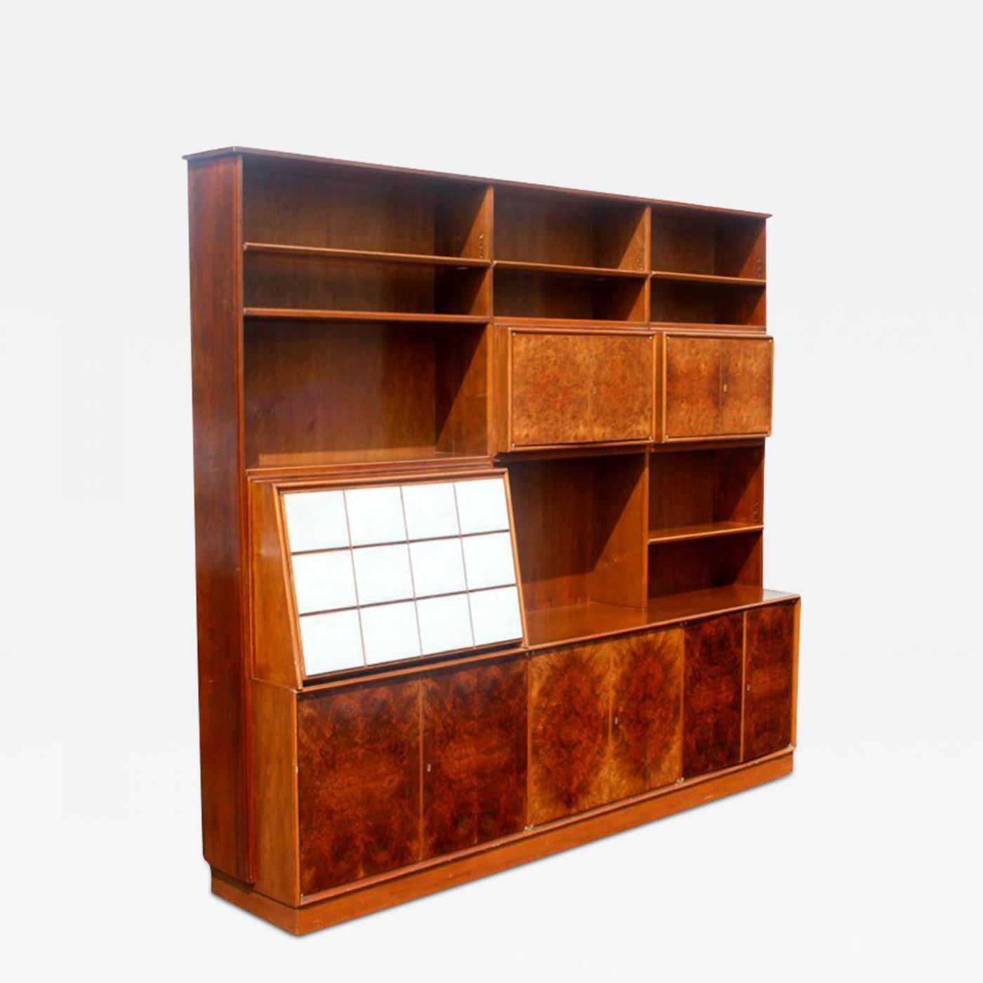 Exotic Burled Multi Purpose Wall Unit
