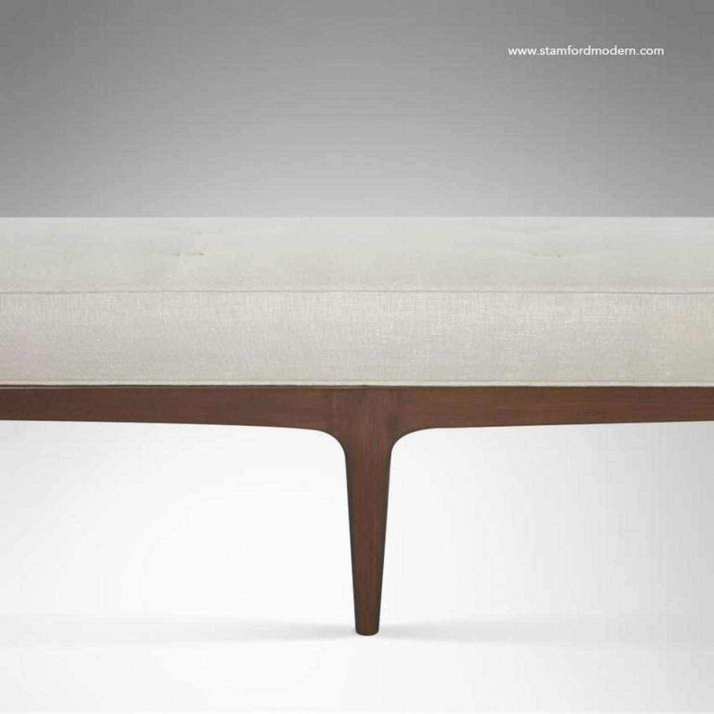 Extra Long Paul McCobb Style Bench in Linen