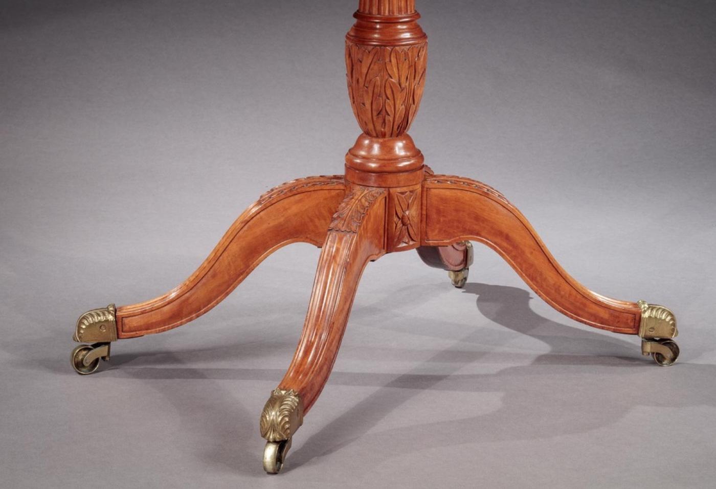 FEDERAL CARVED CARD TABLE