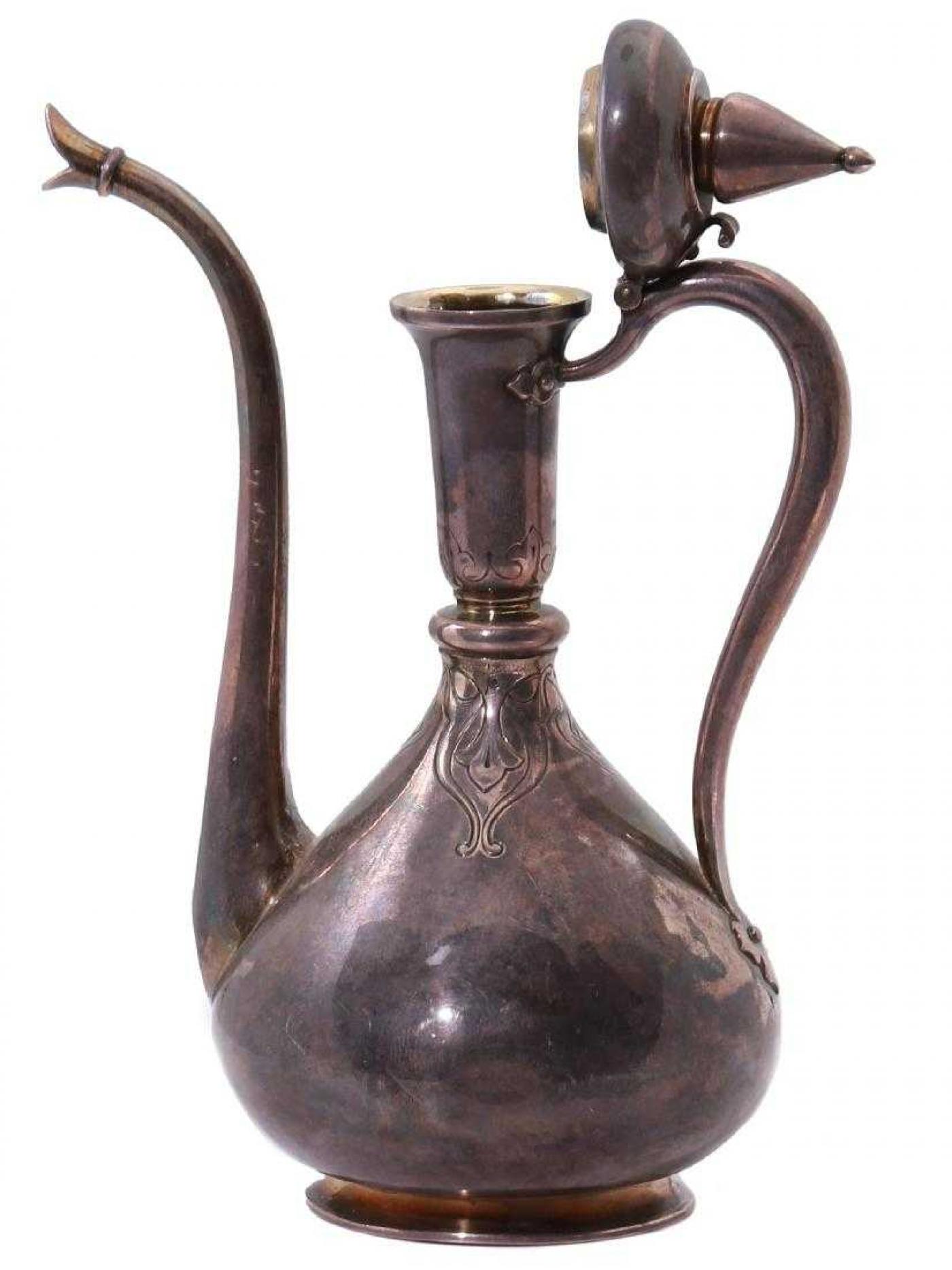 Lucien Falize - FRENCH SILVER EWER IN ORIENTAL STYLE BY FALIZE