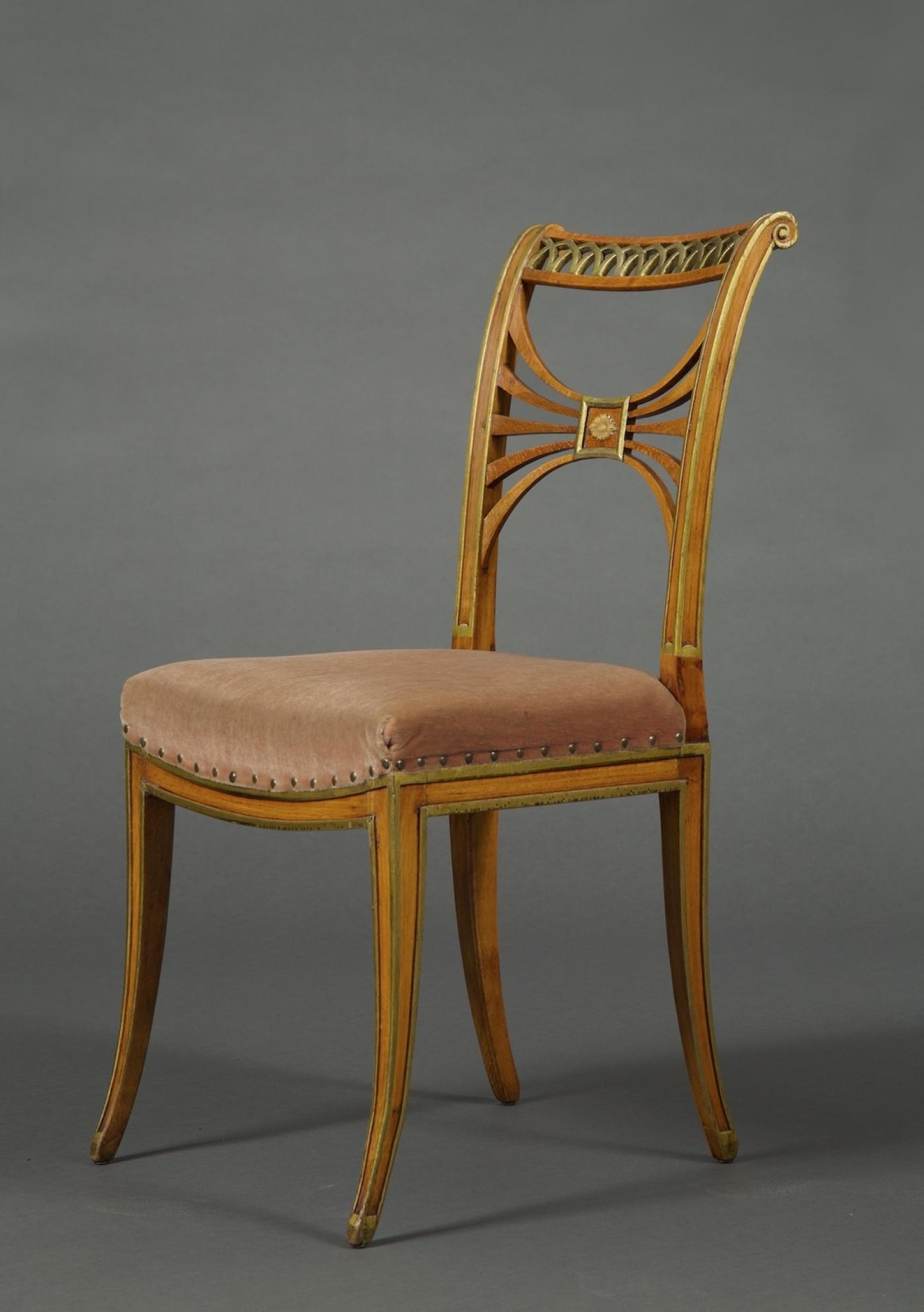 FRIEDRICH GOTTLOB HOFFMANN - 11645 SET OF SIX NEOCLASSICAL SIDE CHAIRS