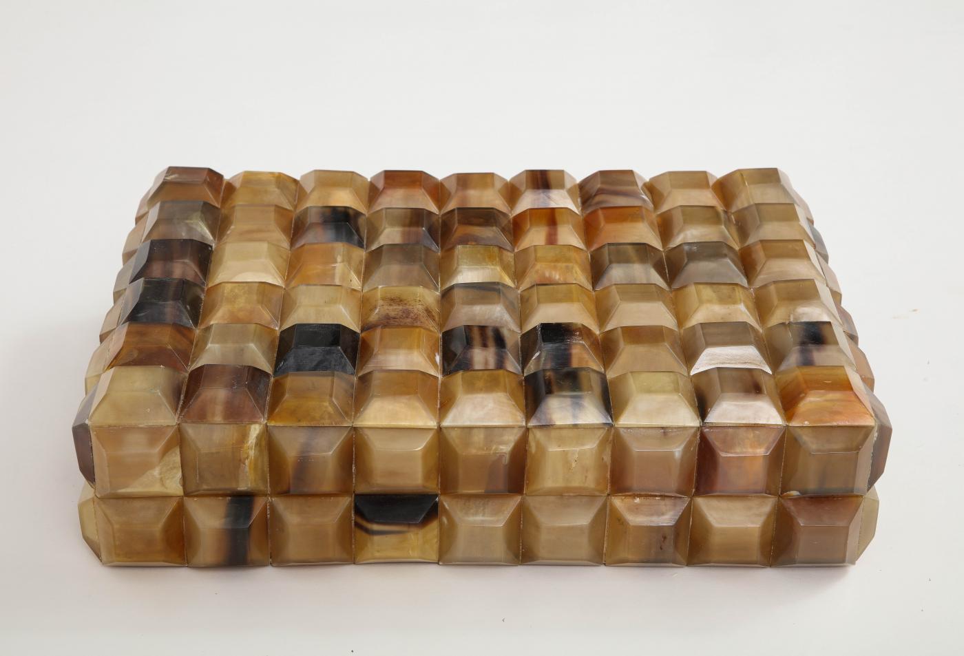 Faceted Horn Tile Box, 14x10