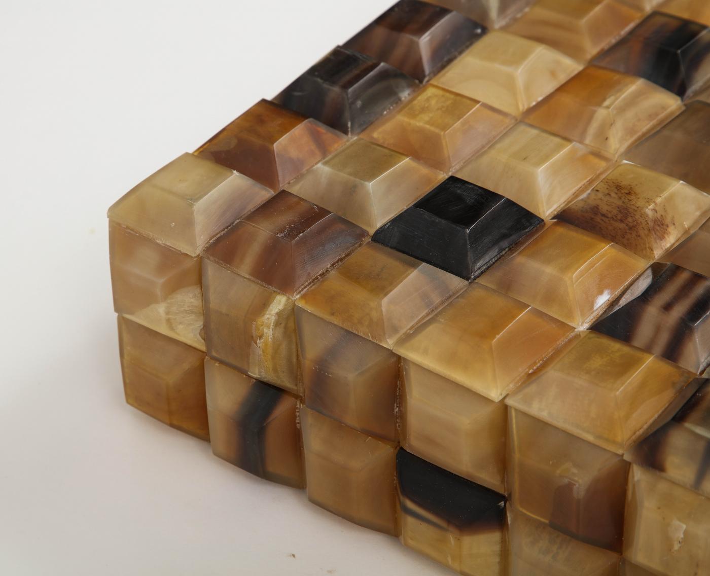 Faceted Horn Tile Box, 14x10