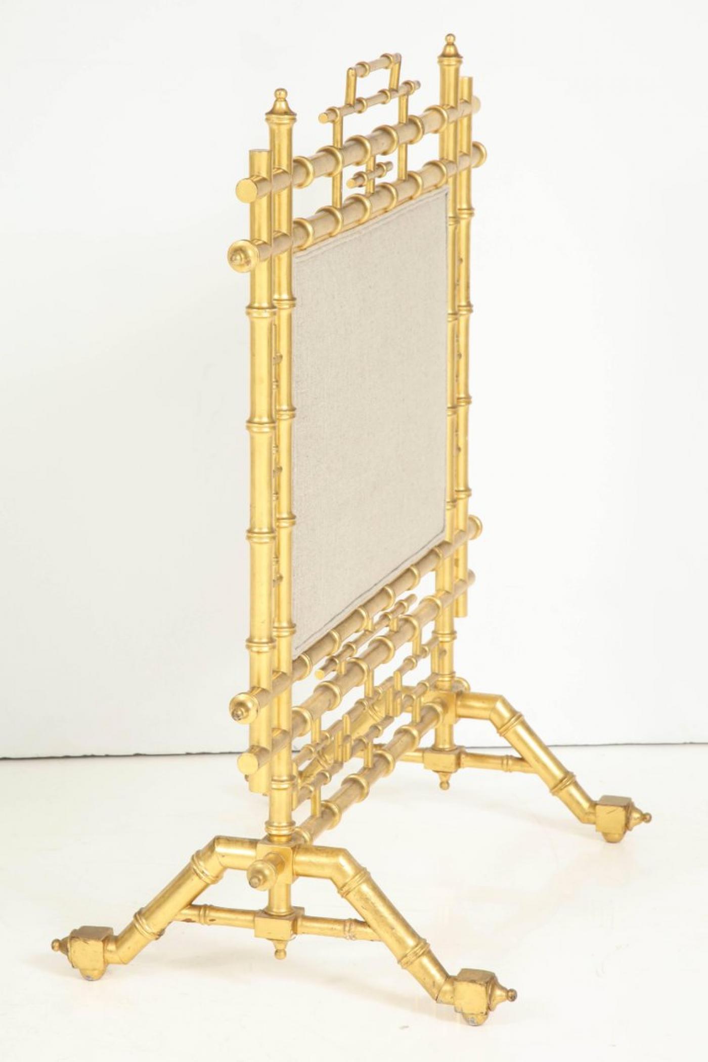 Faux Bamboo Fireplace Screen